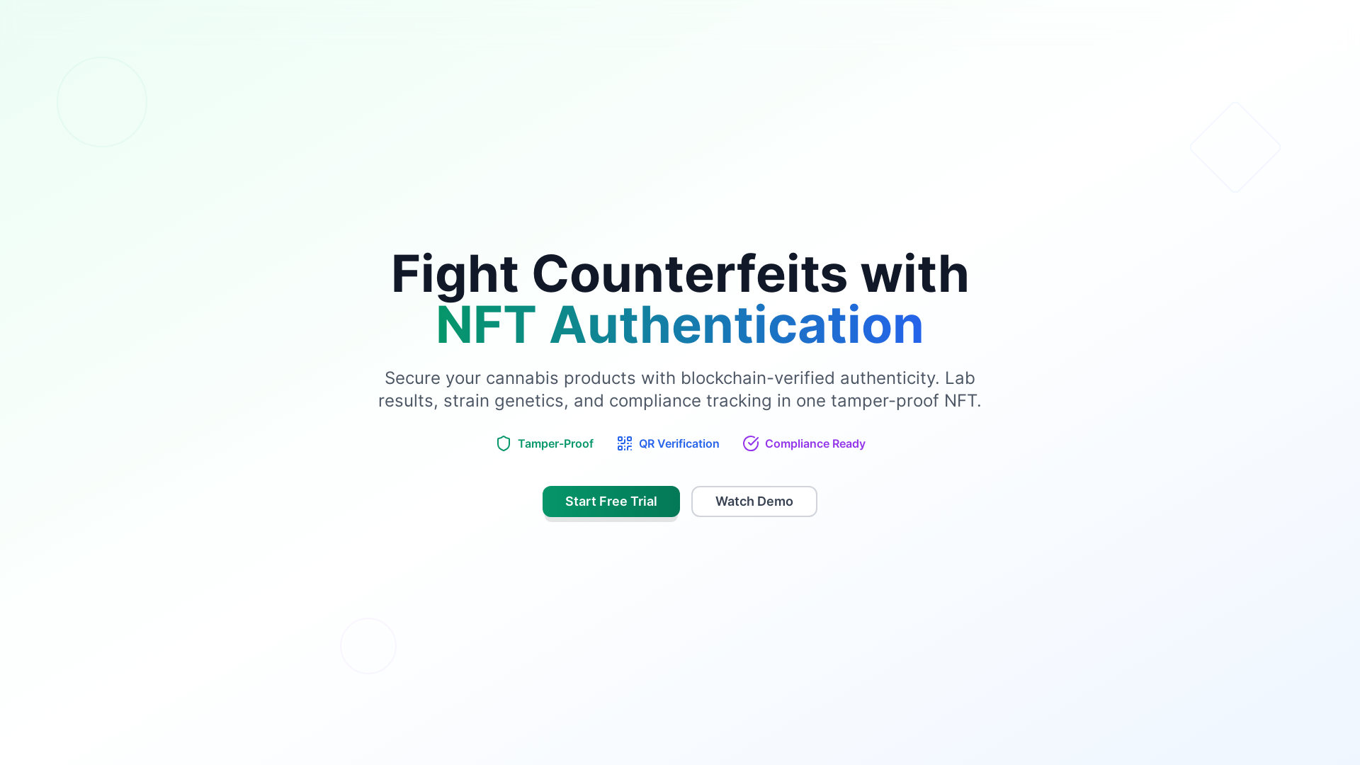TrustNFT.io - NFT Product Authentication for Cannabis Industry