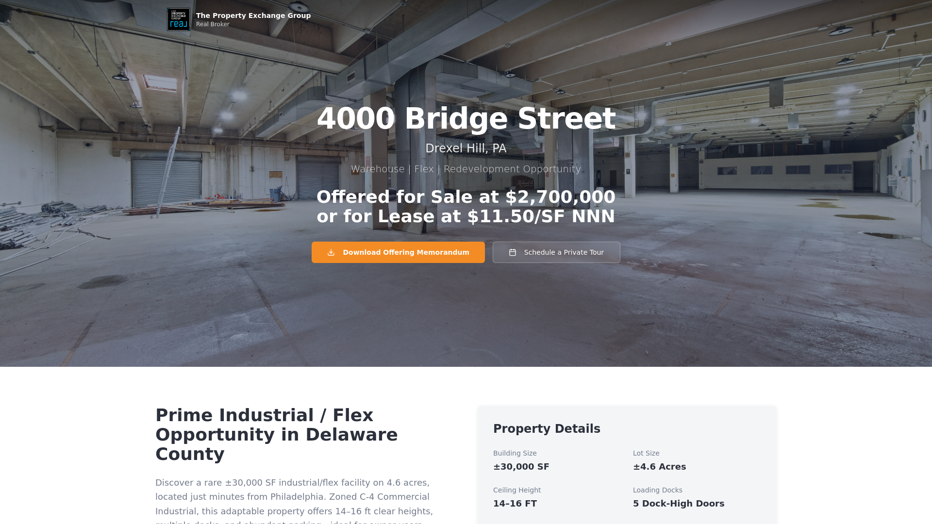 4000 Bridge Street | Drexel Hill, PA - Industrial Property