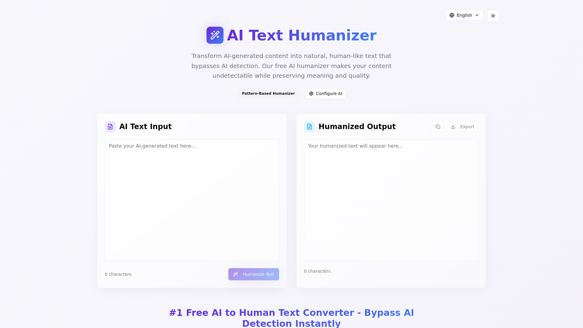 AI Text Humanizer - Transform AI Content to Human-Like Text