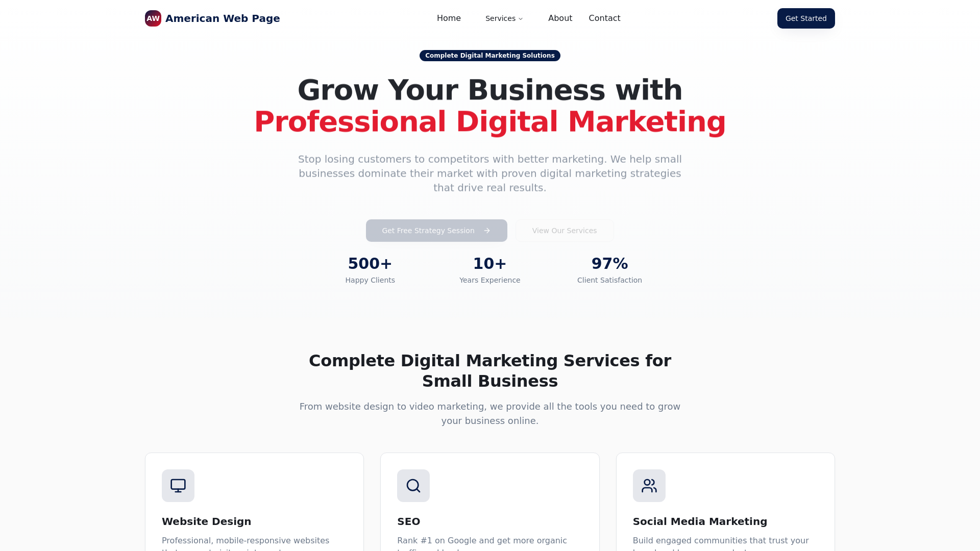 American Web Page - Complete Digital Marketing Solutions