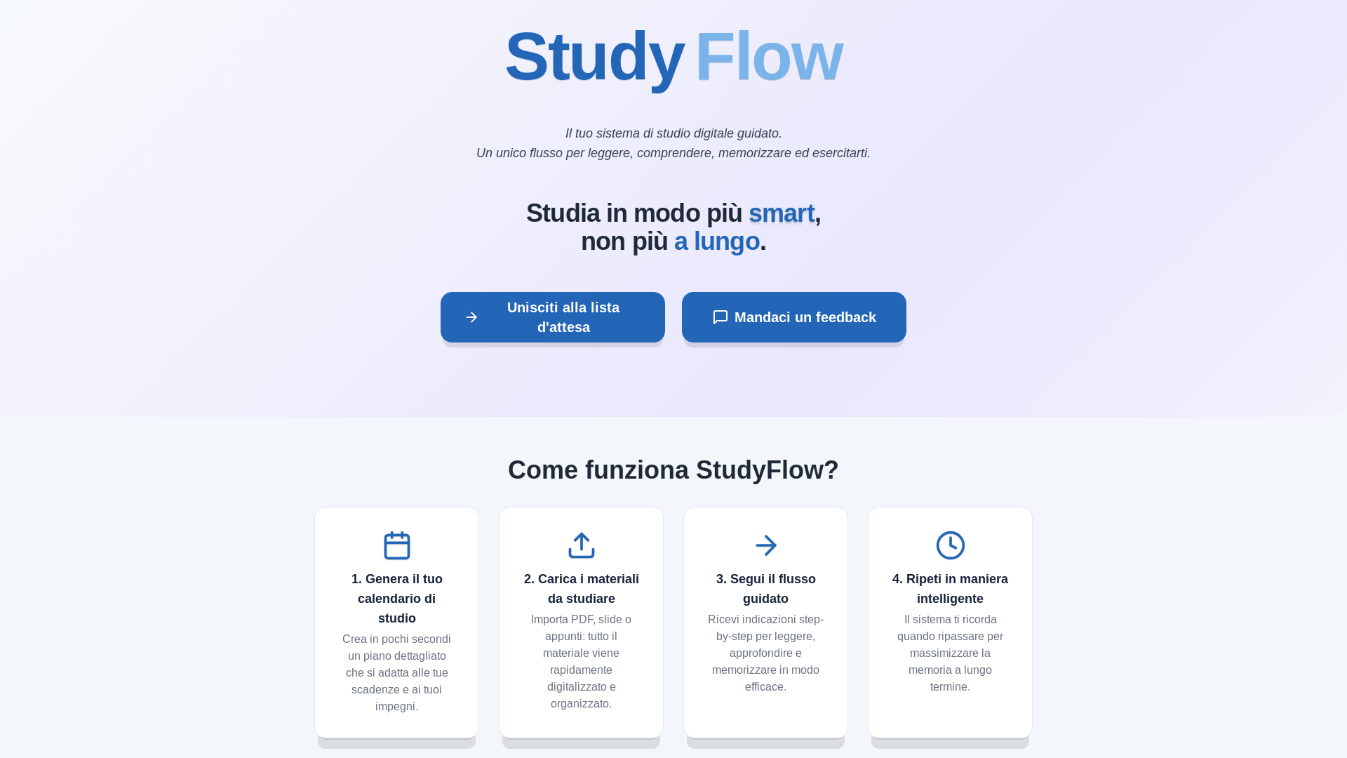 StudyFlow – Il tuo sistema di studio digitale