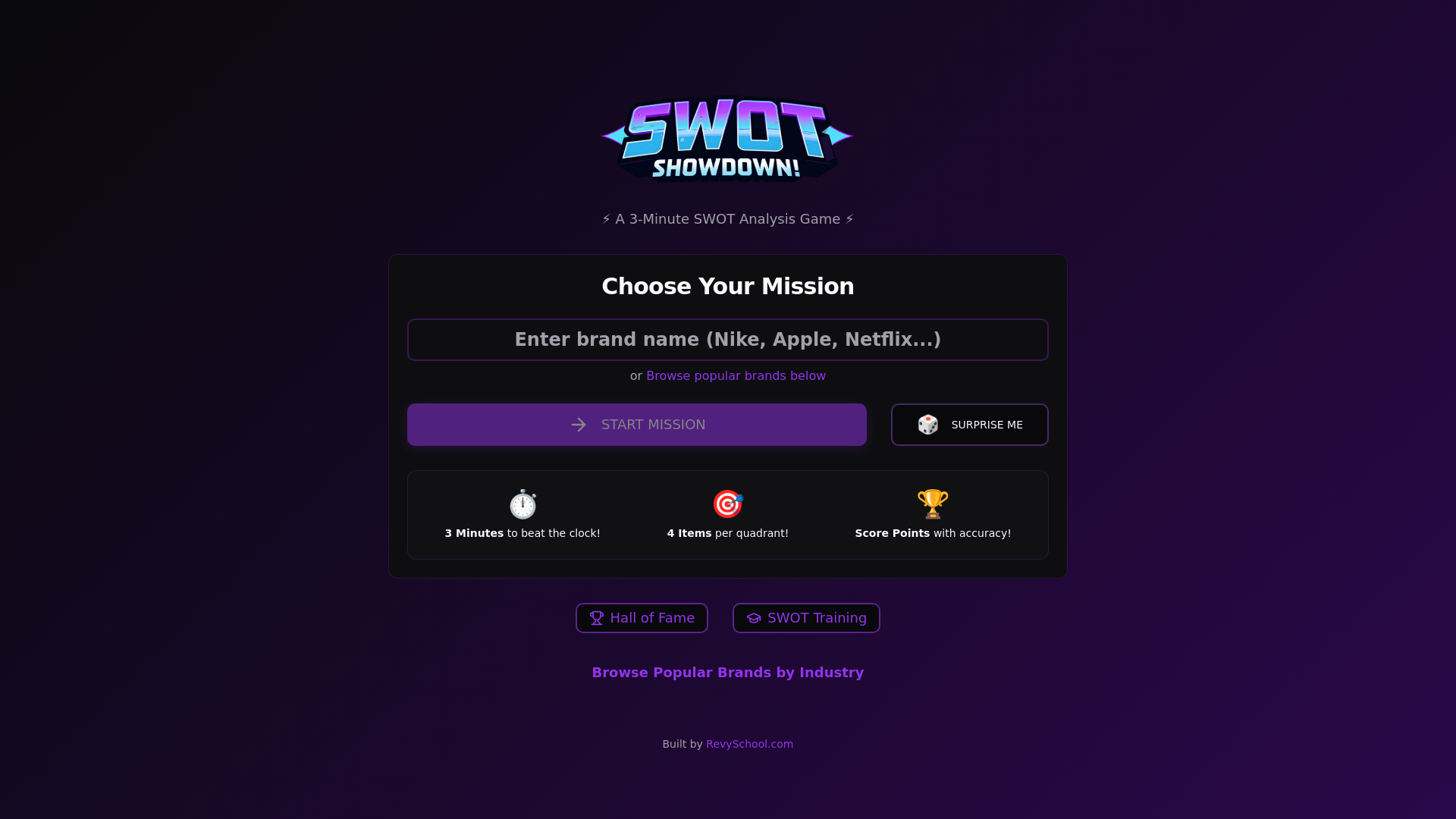 SWOT Analysis Game for Students to Improve Their Strategic Marketing Skills