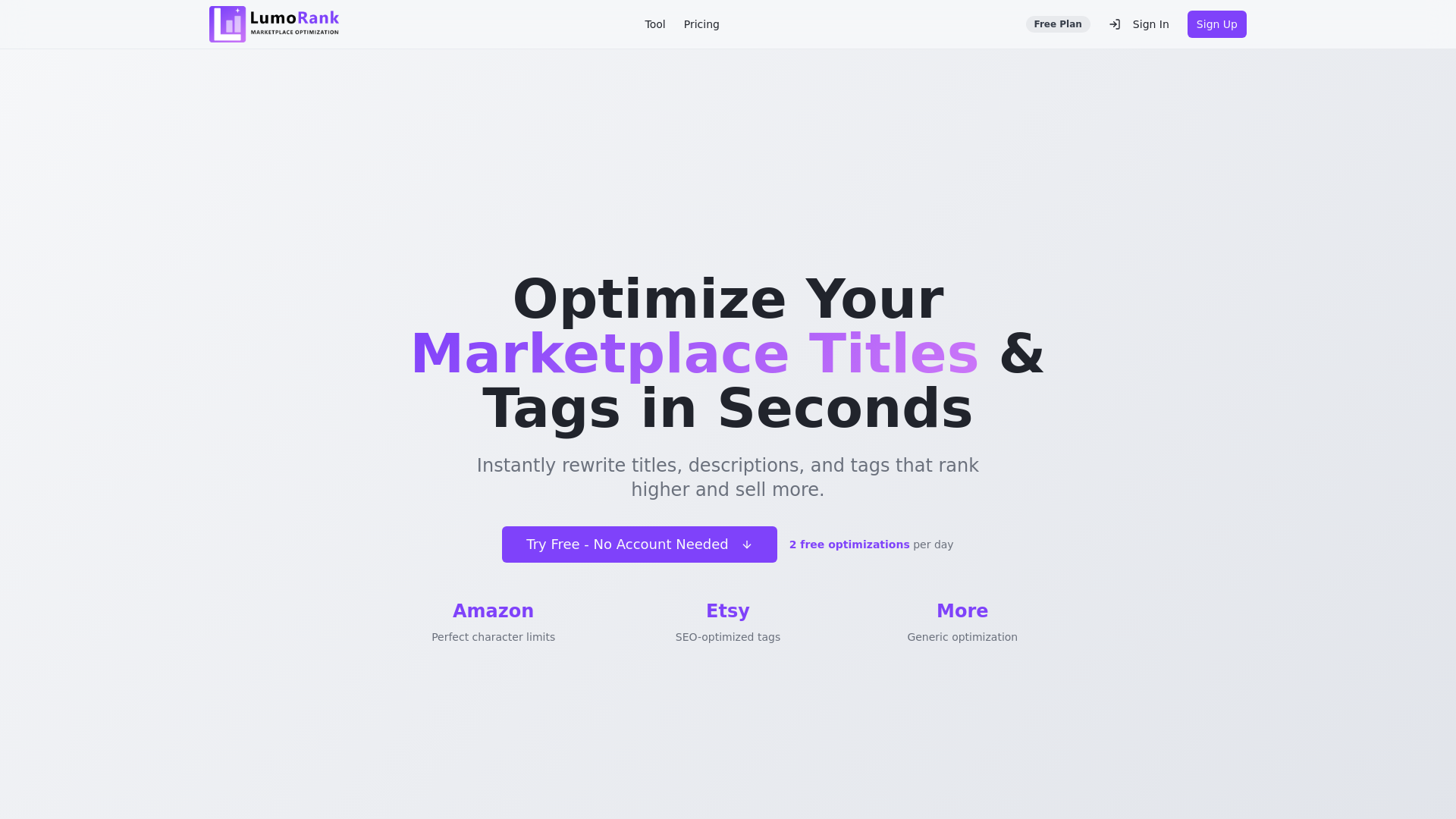 Marketplace Title & Tag Optimizer - AI-Powered SEO for Amazon & Etsy