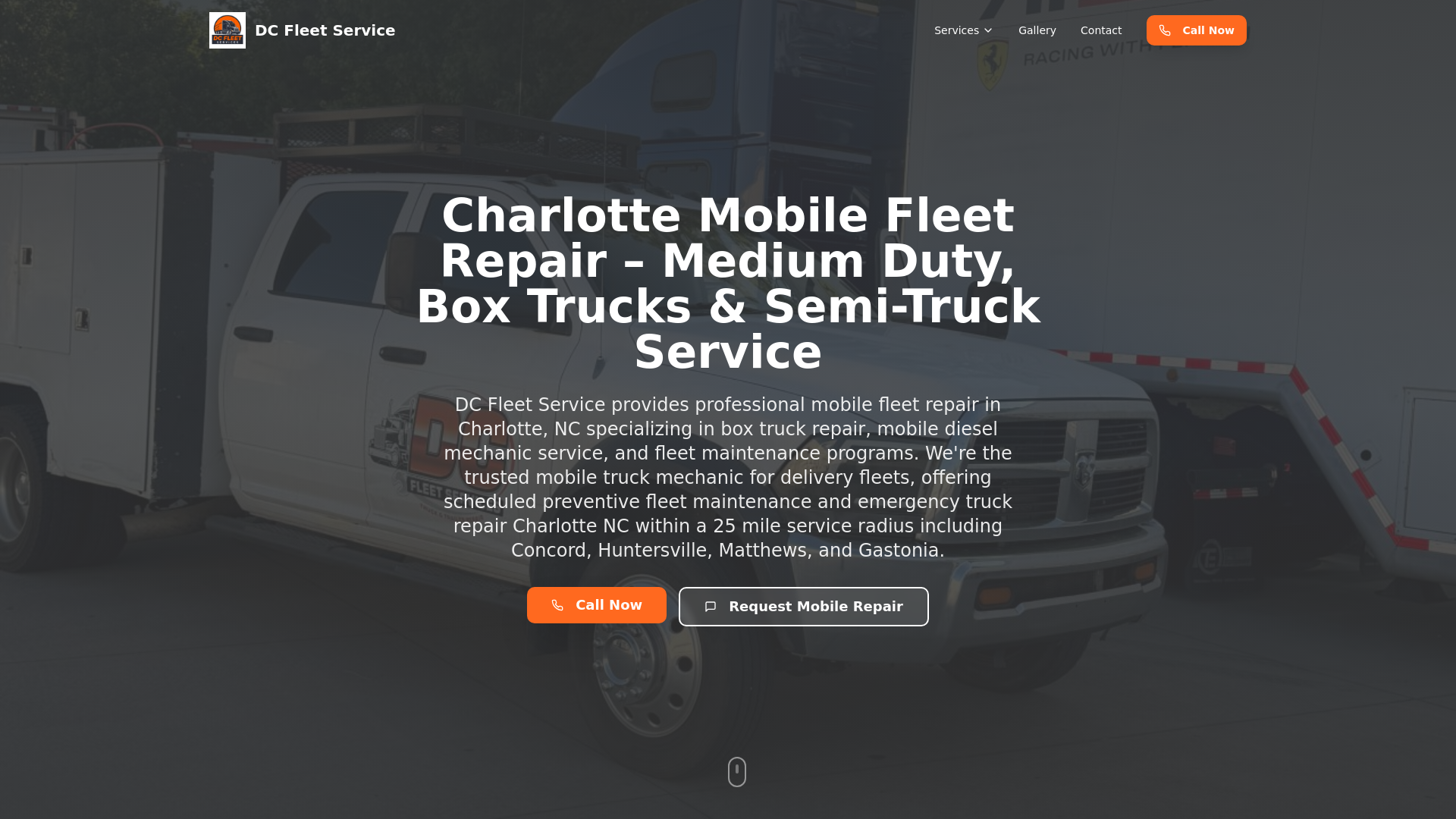 Mobile Fleet Repair Charlotte NC | Box Truck & Semi-Truck Service