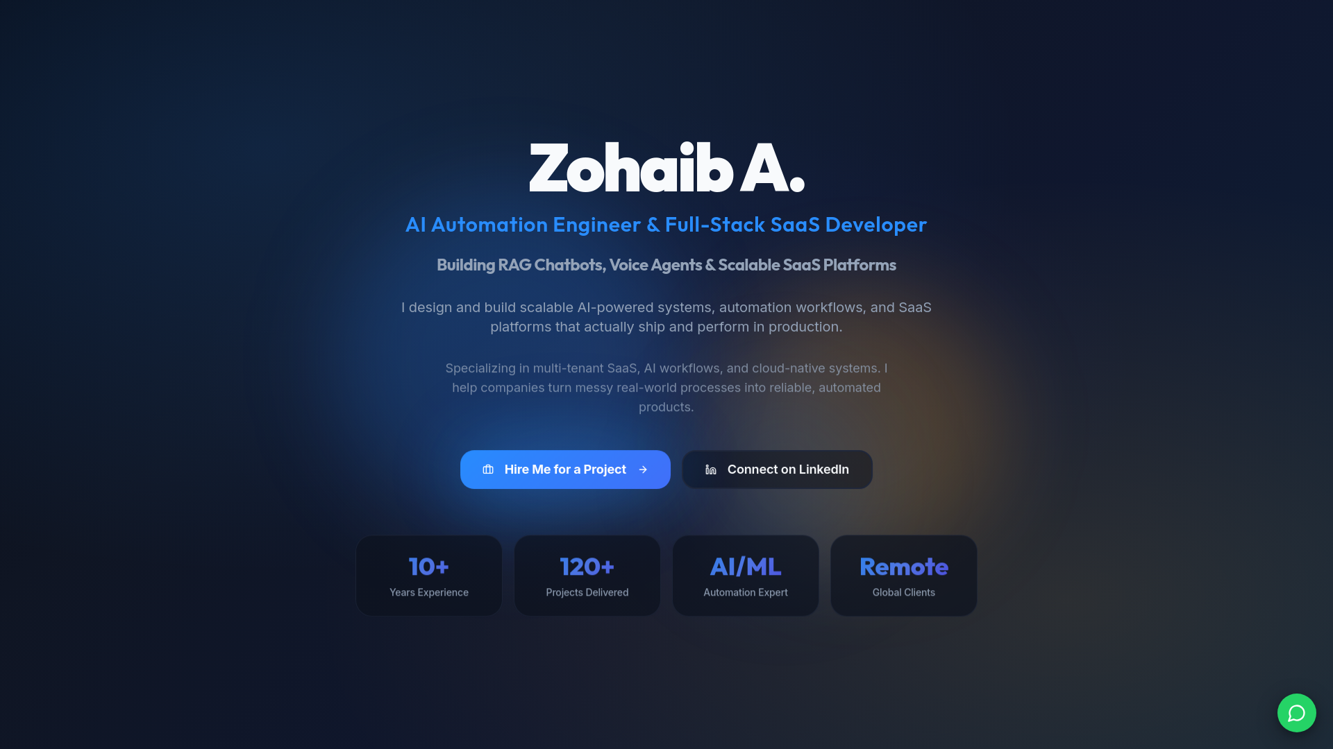 AI Automation Engineer | Full-Stack SaaS Developer USA UK Australia | Zohaib A.