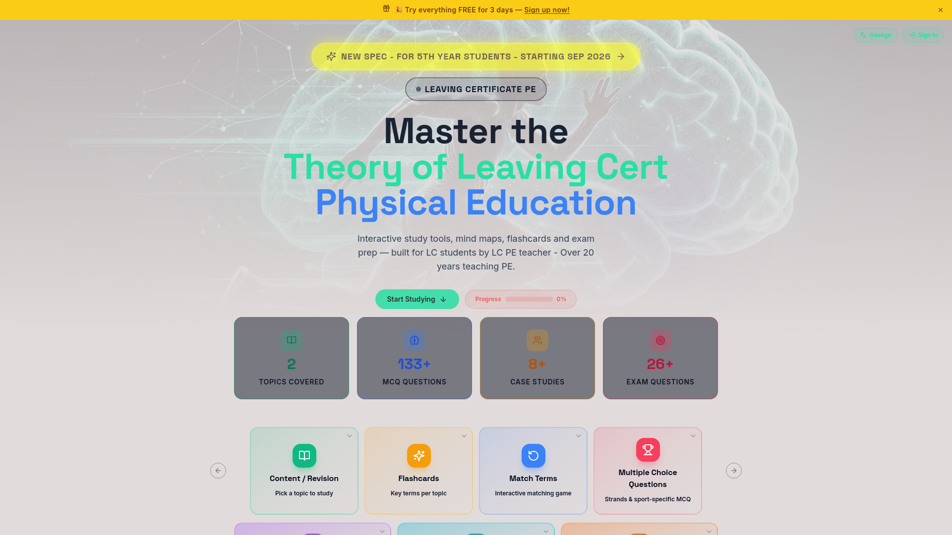 LCPE Exam | Leaving Cert PE Study & Revision
