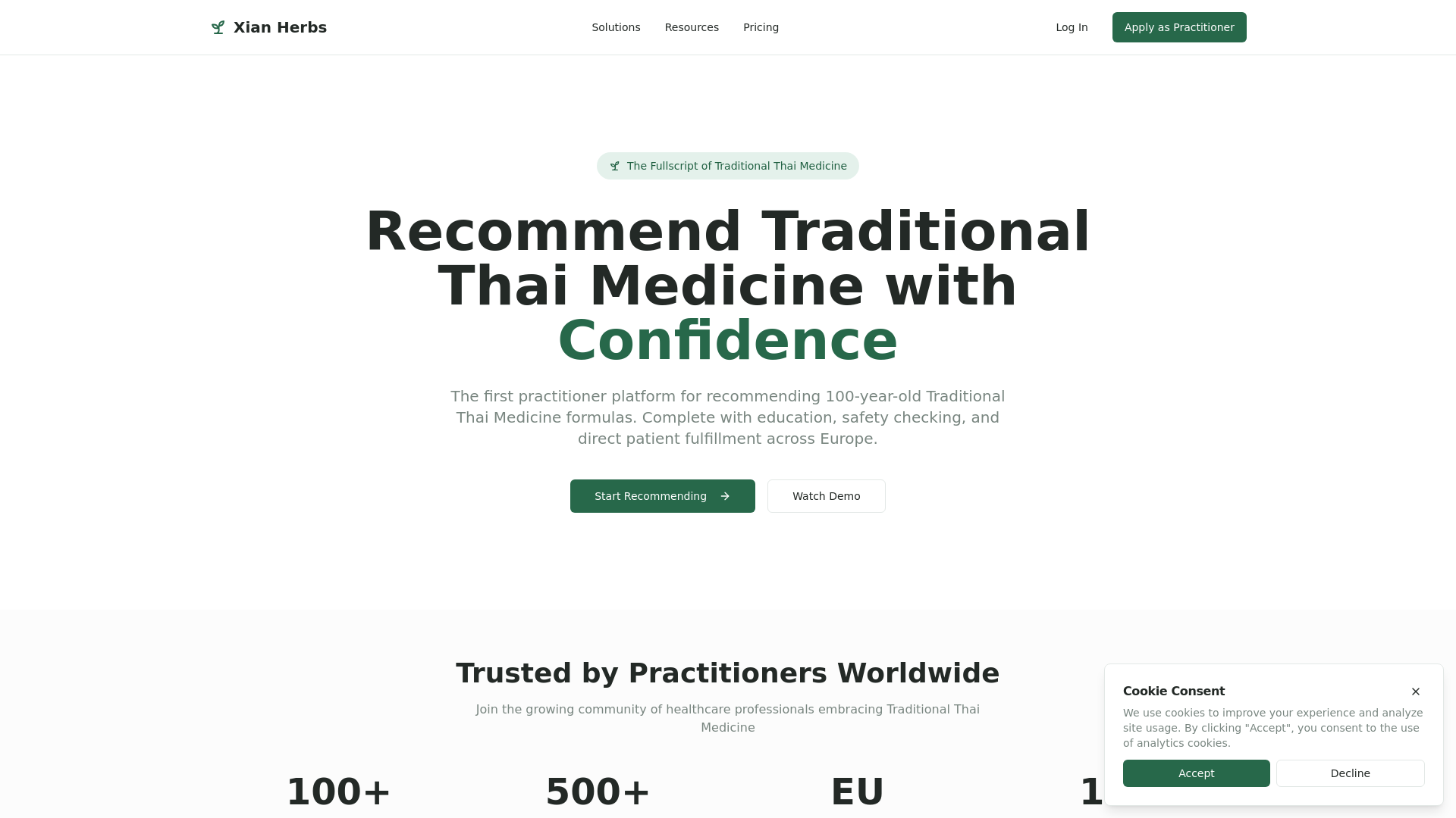Xian Herbs - Traditional Thai Medicine for Practitioners
