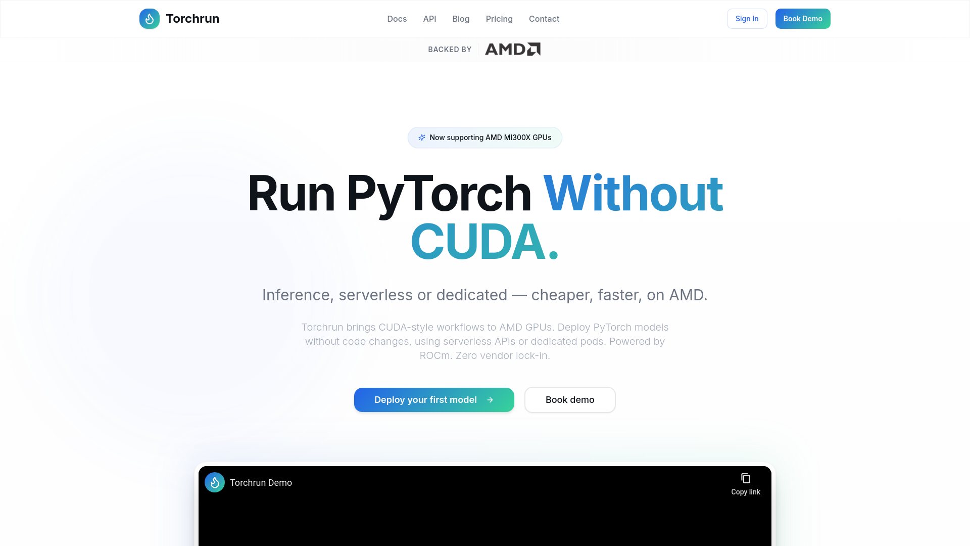 Torchrun - Run PyTorch. Without CUDA.