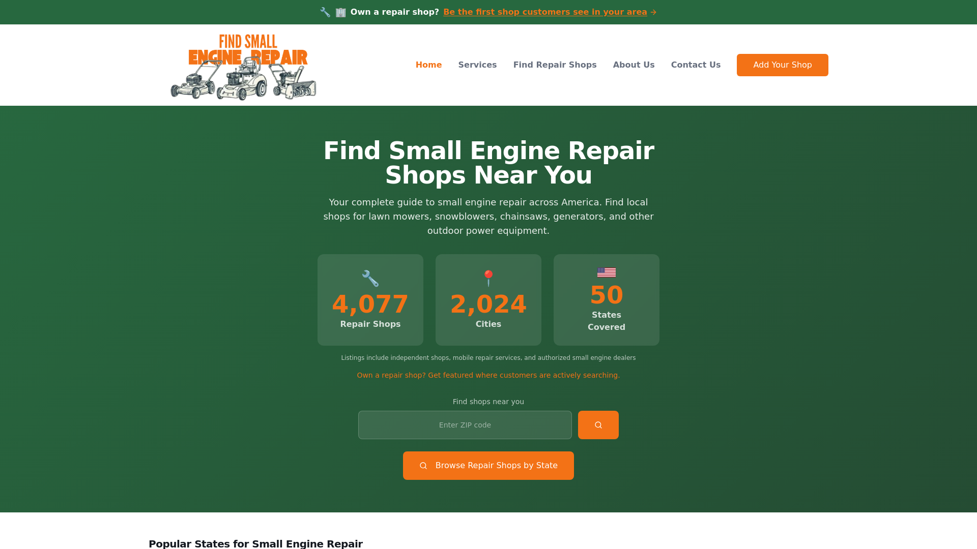 Find Small Engine Repair Near You | Local Shops Across the USA