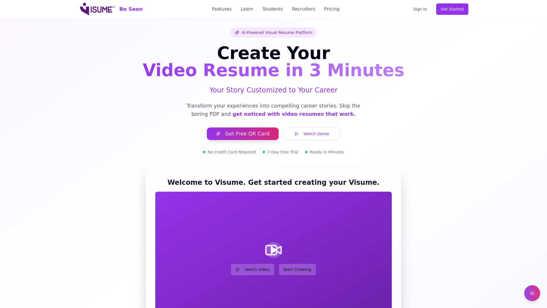 Visume AI - Video Resume Platform