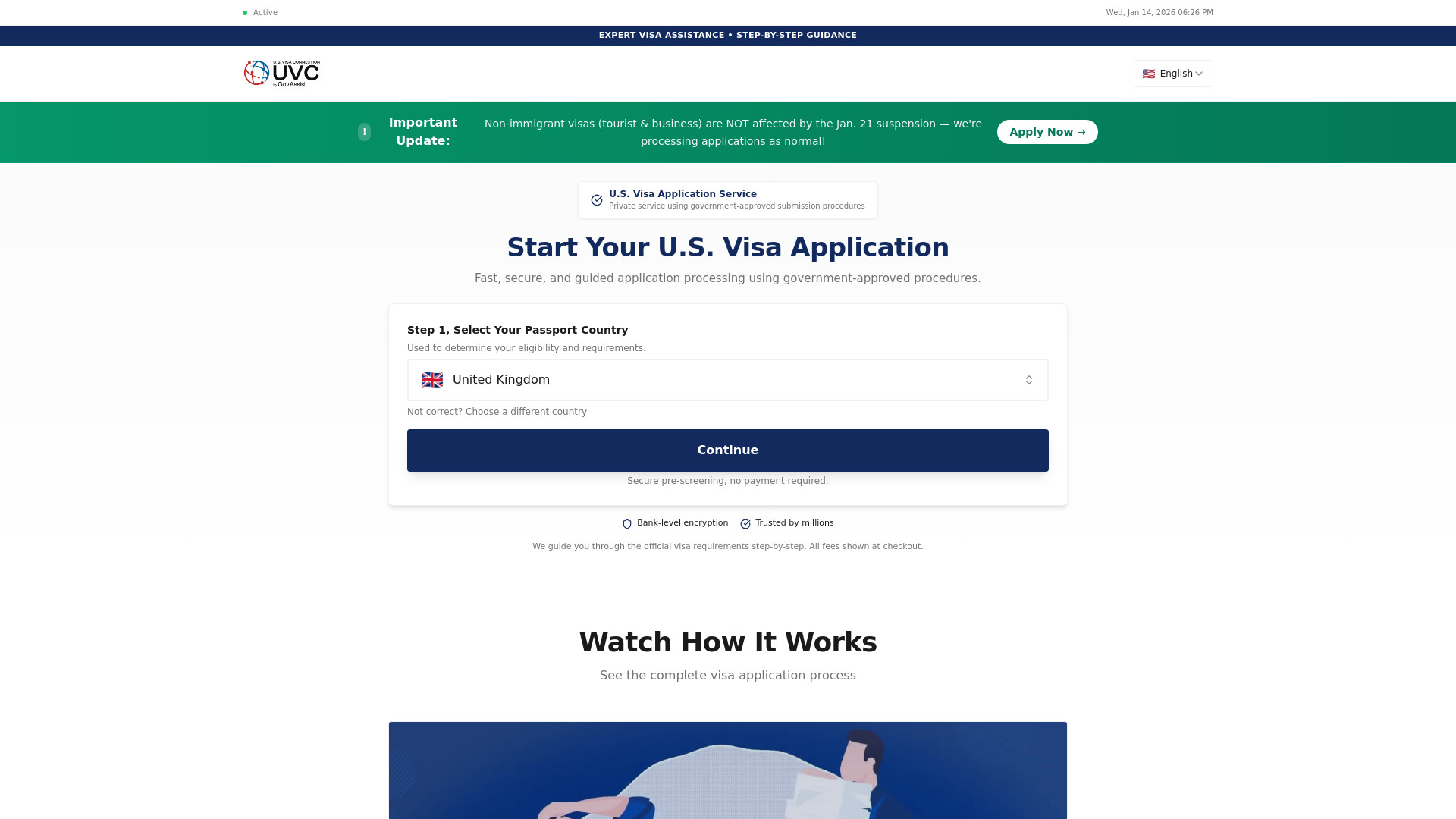 US Visa Connection - ESTA & US Visa Application Services