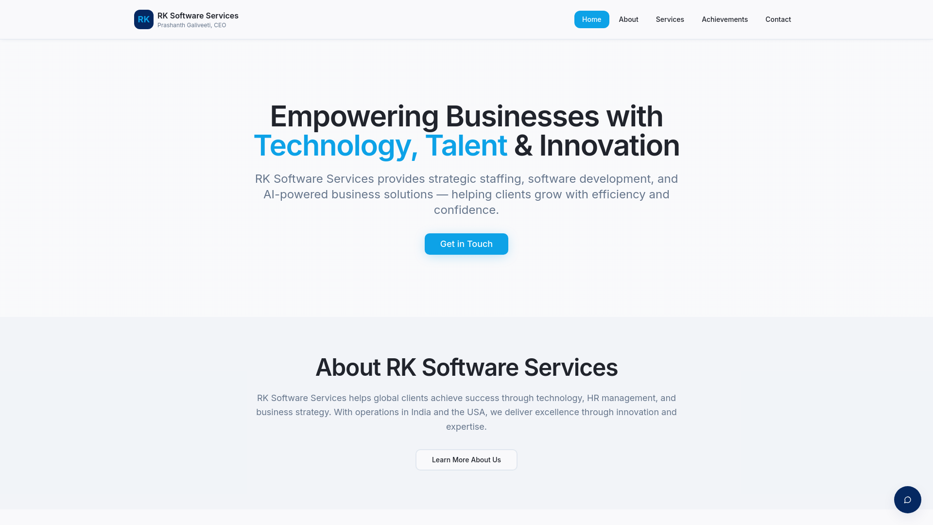 Prashanth Galiveeti — CEO | RK Software Services