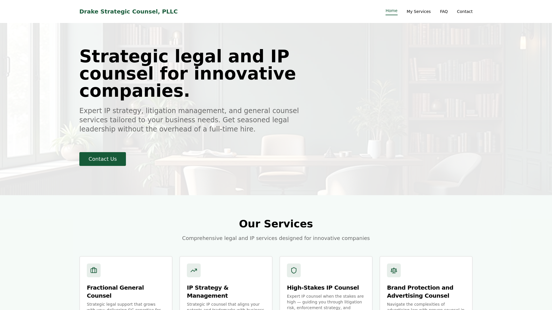 Drake Strategic Counsel, PLLC | Legal & IP Counsel for Innovative Companies