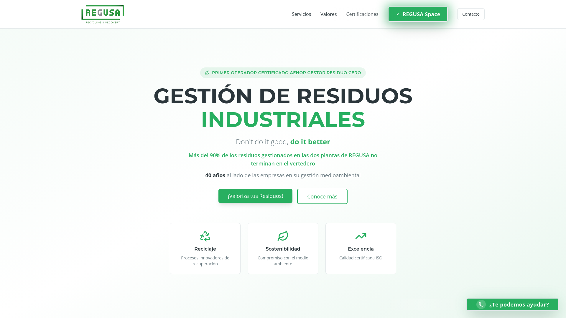 REGUSA - Recycling & Recovery | Gestión de Residuos Industriales