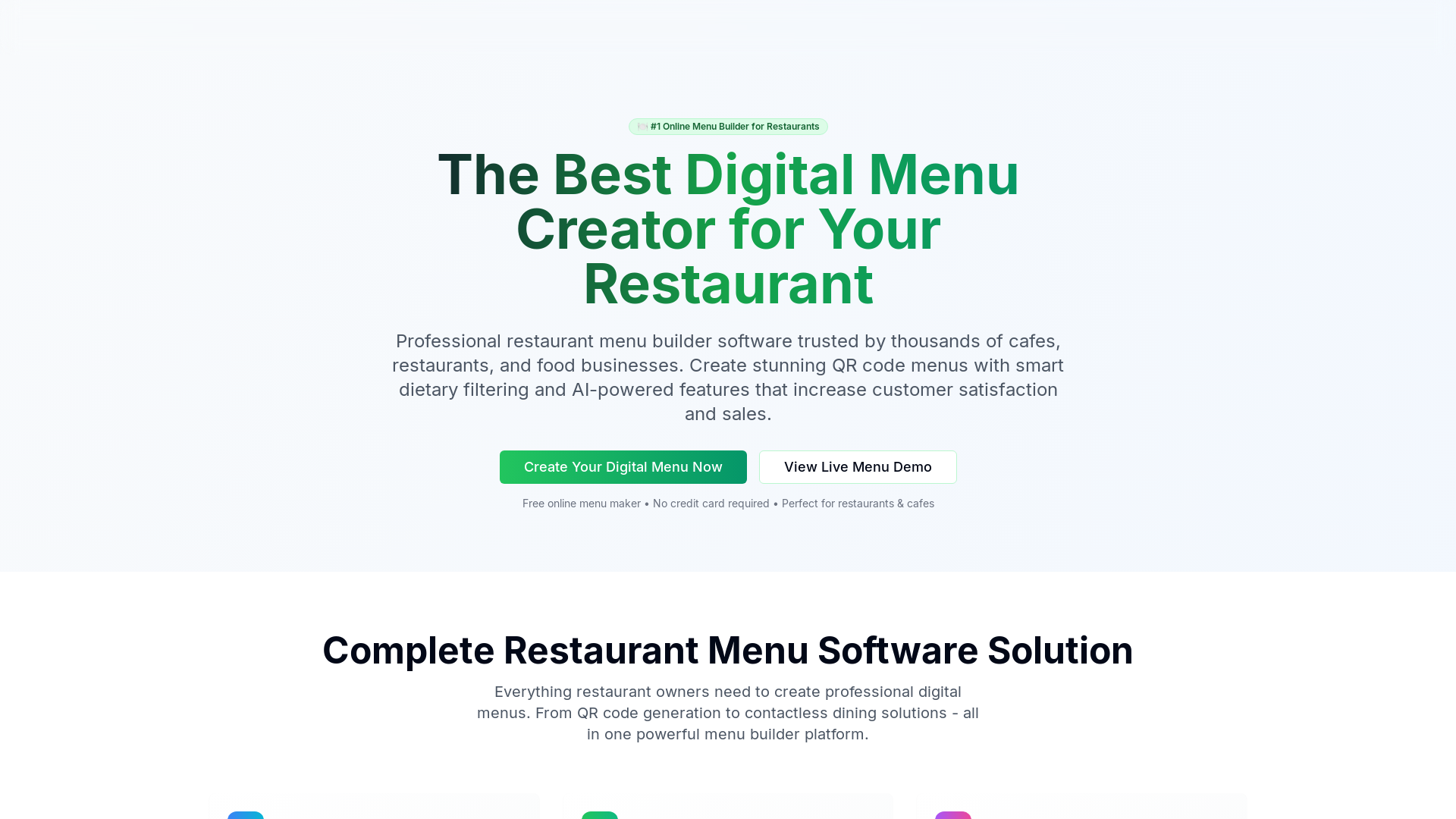 Build Your Menu - Professional Online Menu Builder for Restaurants & Cafes