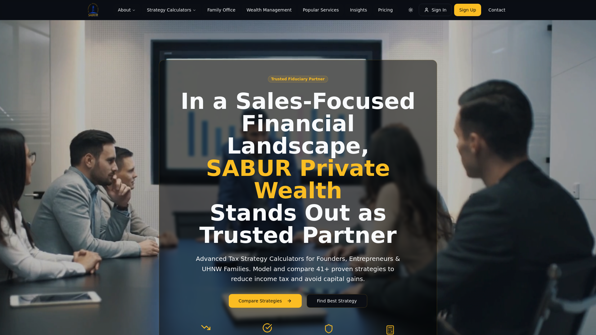 SABUR Private Wealth Management - Tax Strategy Calculators