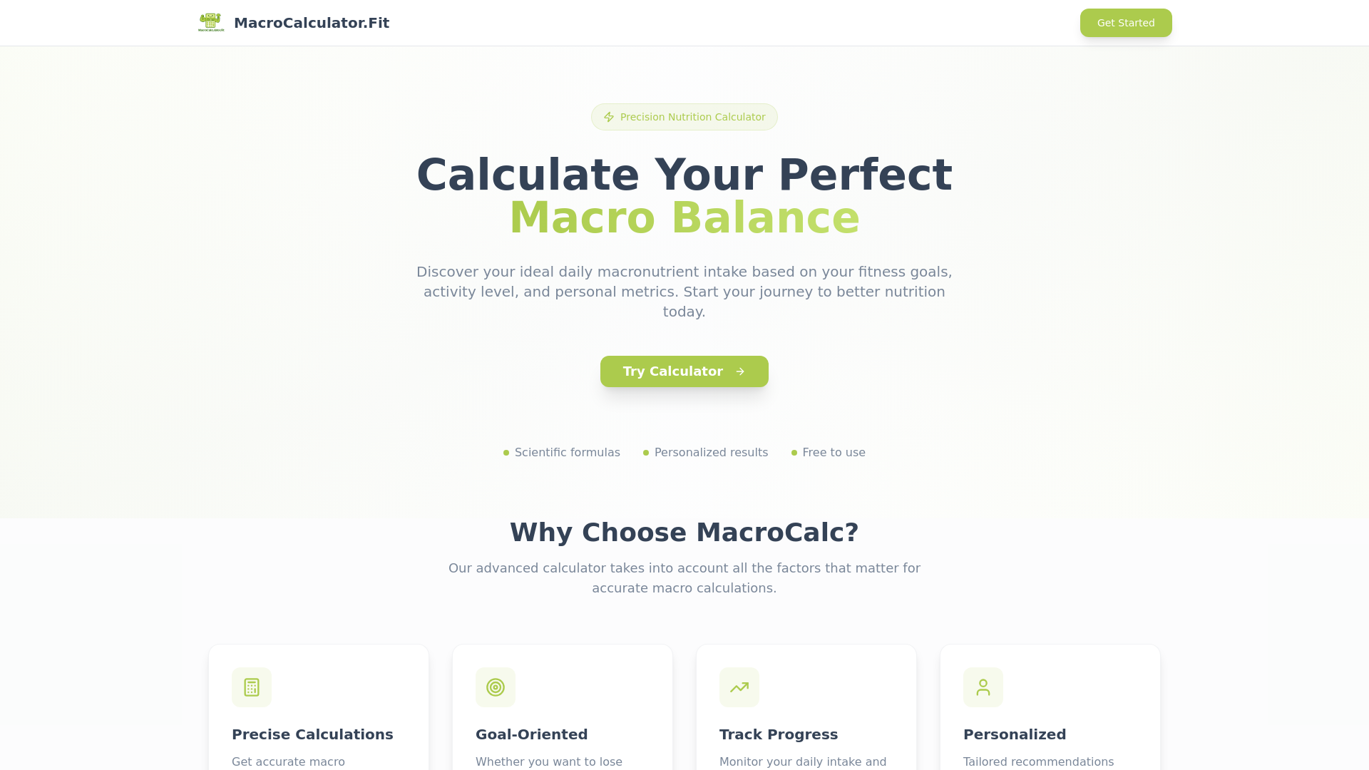 MacroCalc - Calculate Your Perfect Macro Balance