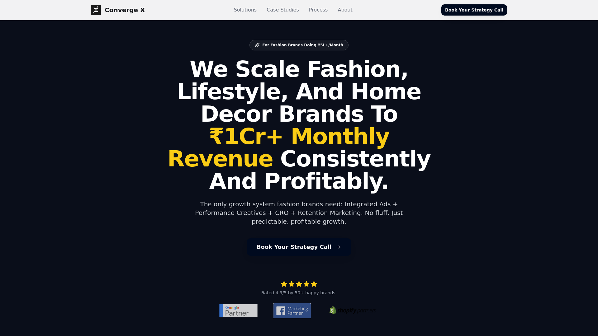 Converge X - Fashion Growth Agency | Scale Your Brand to ₹50L+/Month