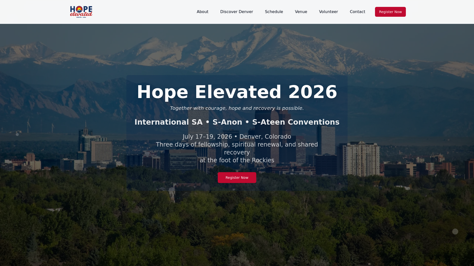 Hope Elevated 2026 - International Conference in Denver, Colorado