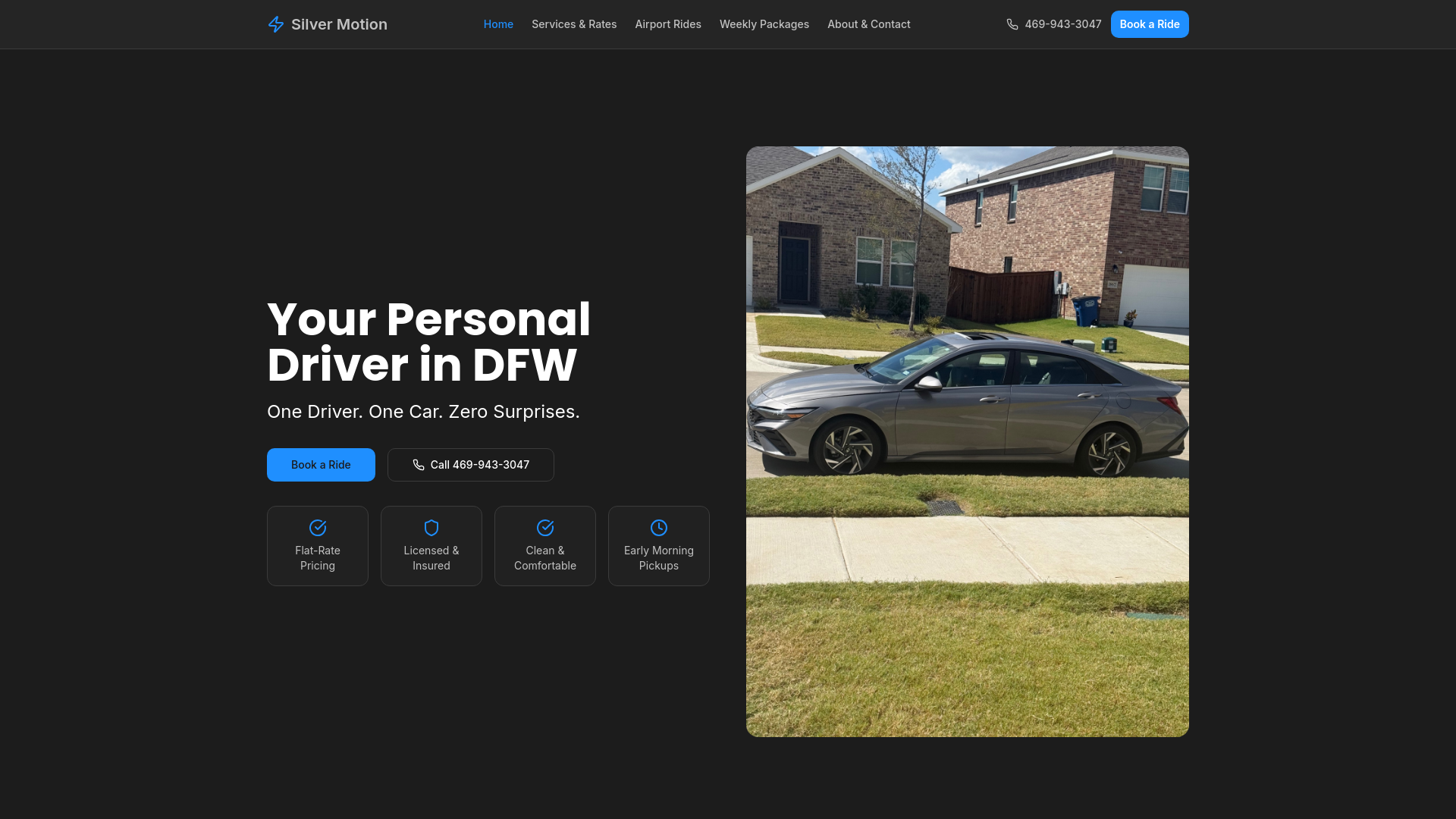 Silver Motion Rides | Rides & Deliveries in DFW