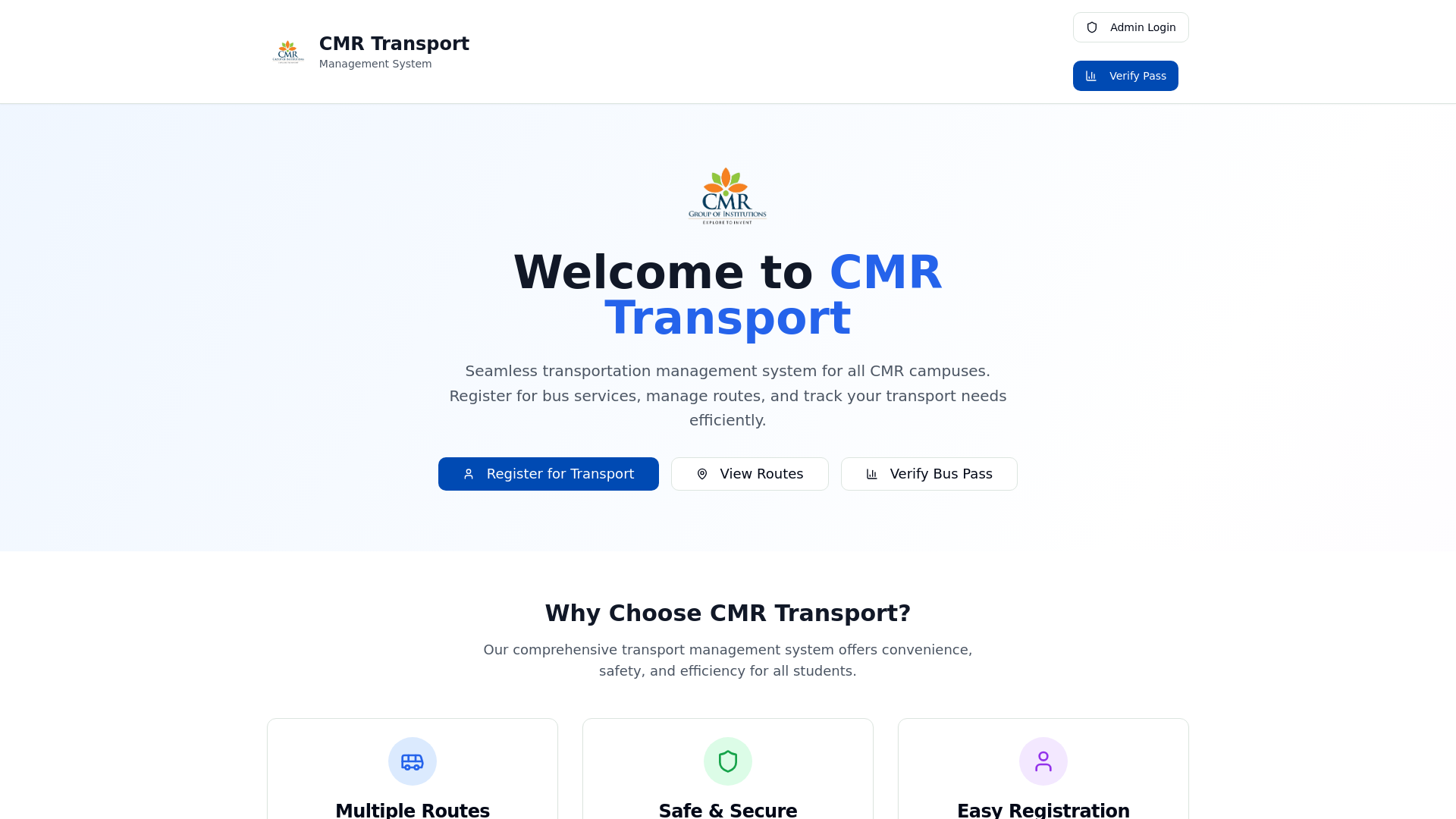 CMR Transport Management System