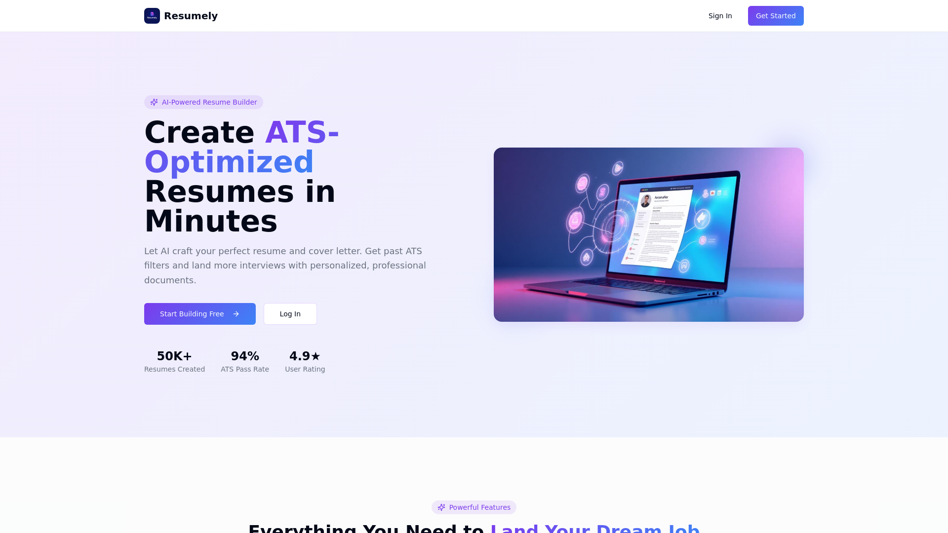 Resumely - AI-Powered Resume & Cover Letter Builder