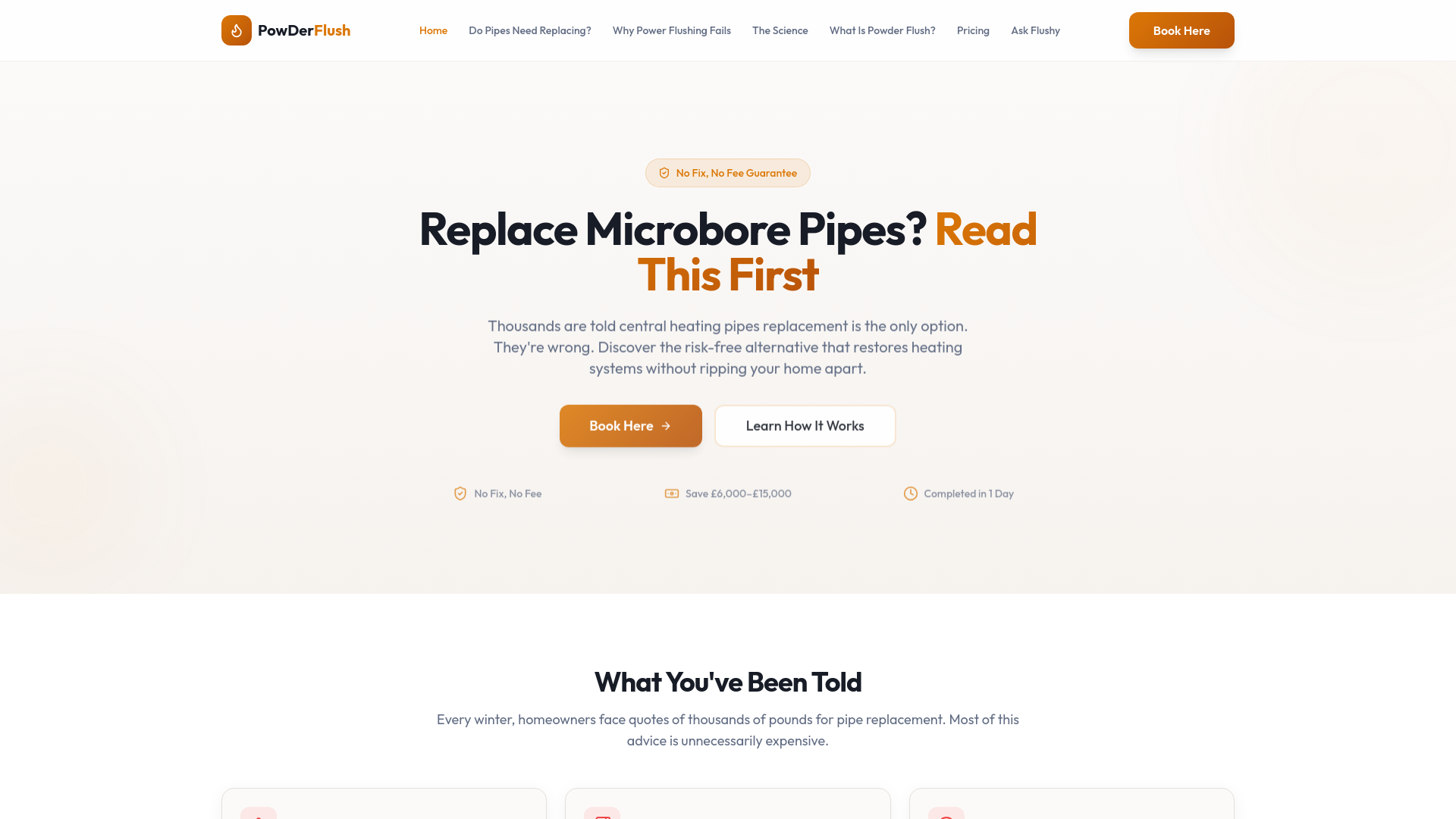 Powder Flush | No Fix No Fee Microbore Cleaning