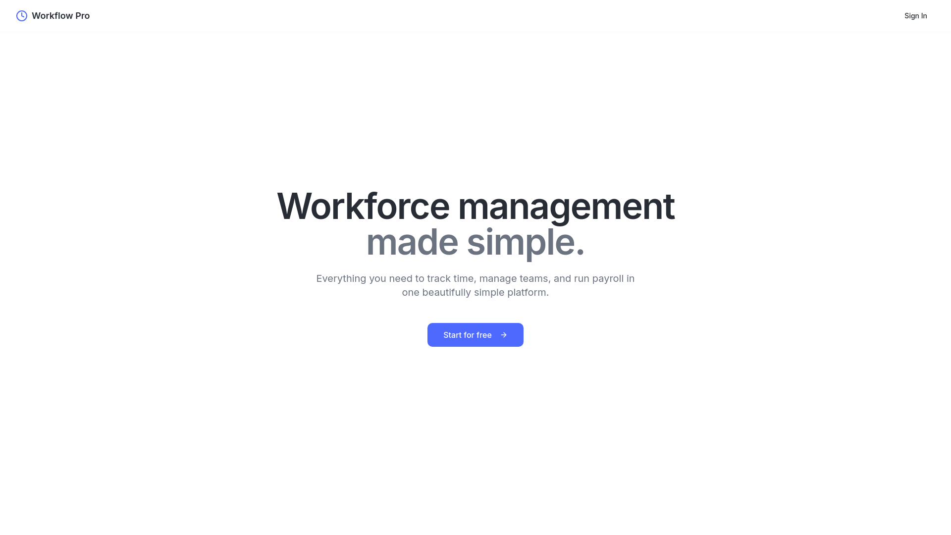 WorkFlow Pro - Employee Management System
