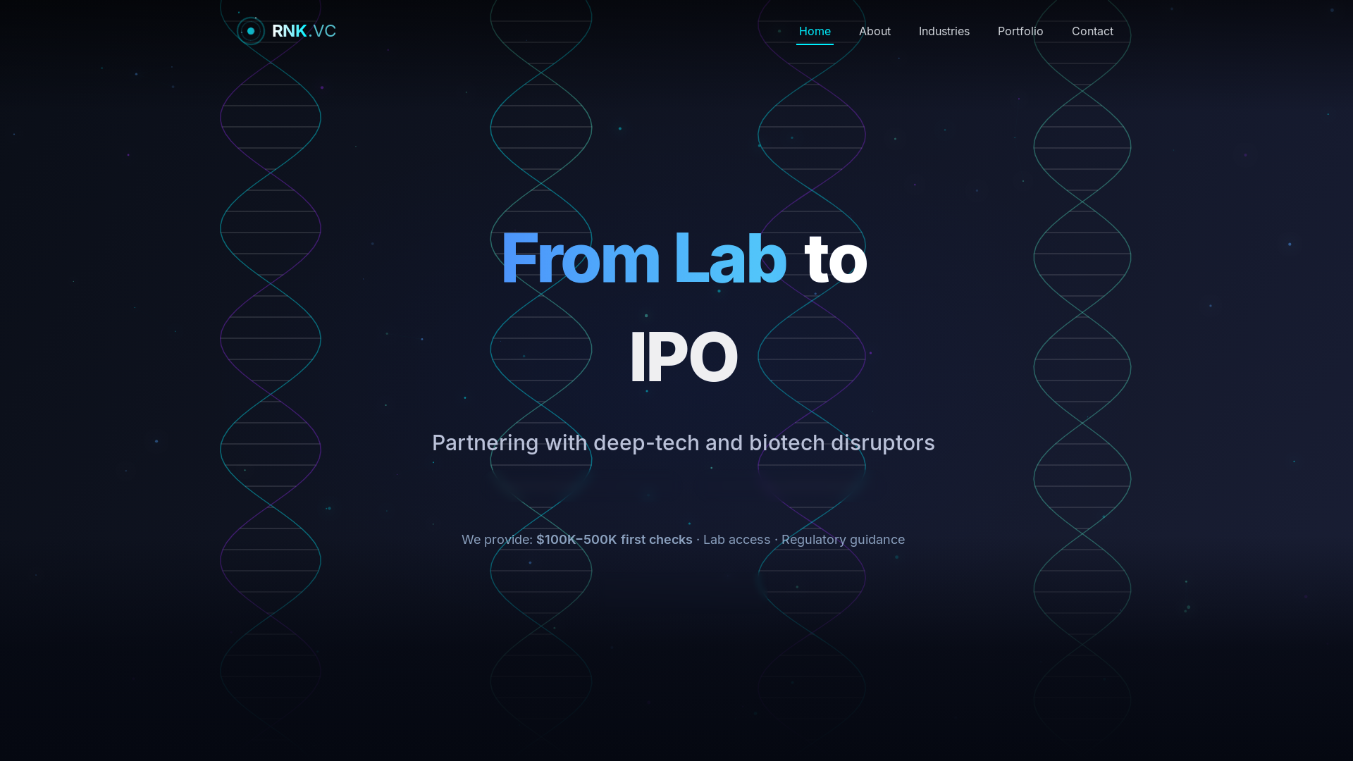 RNK.VC | Investing in the Future of Deeptech, Biotech, and Agrotech