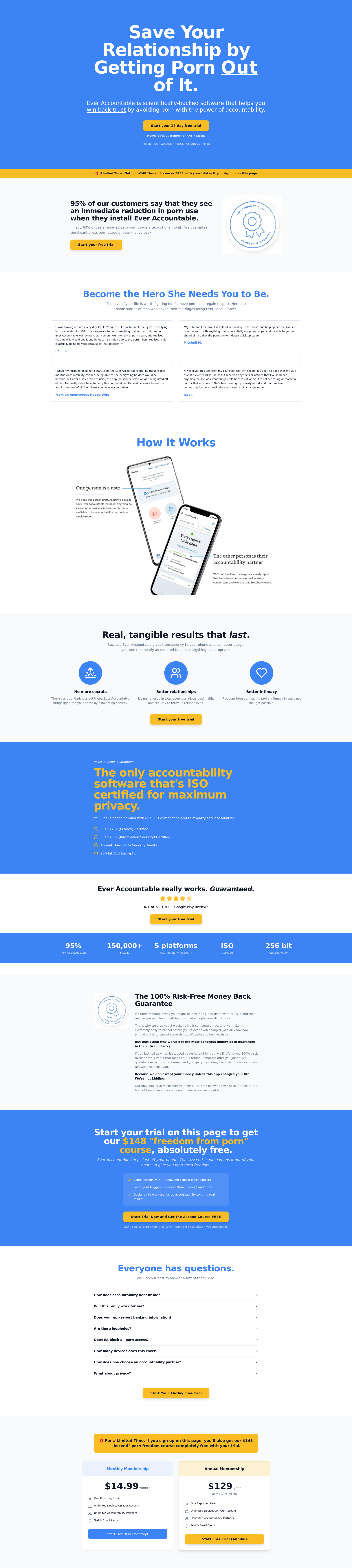 Ever Accountable - Porn Accountability Software