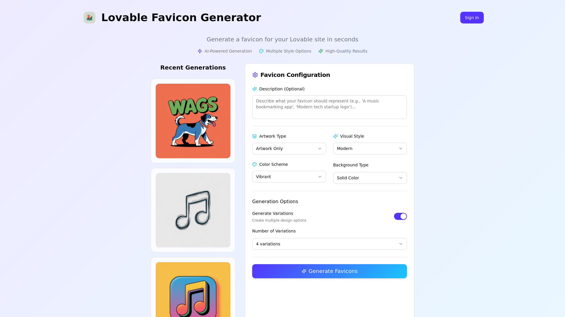 AI Favicon Generator - Create Professional Favicons from Images