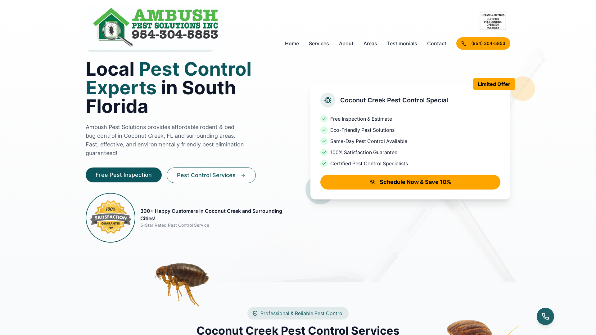 Ambush Pest Solutions | Top-Rated Pest Control in Coconut Creek, Coral ...
