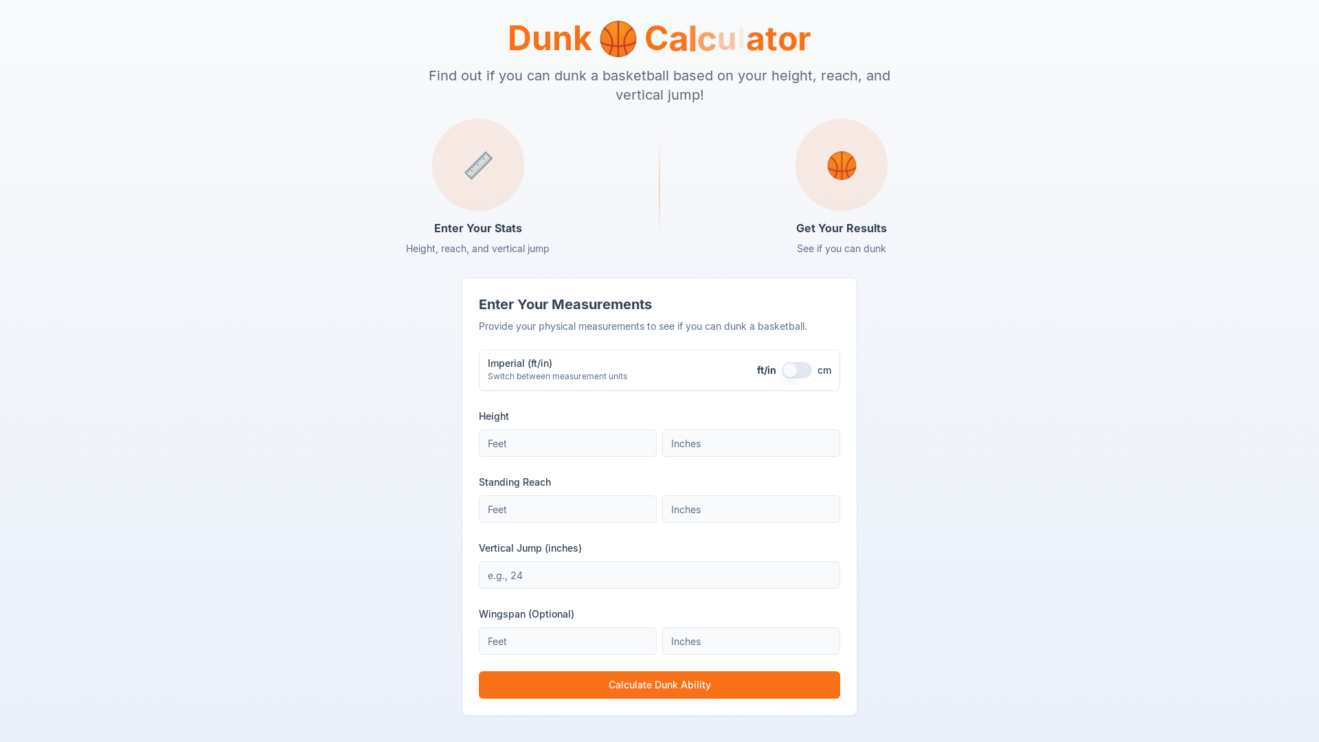 Dunk Calculator – Can You Dunk? Find Out Now | DunkCalculators.com