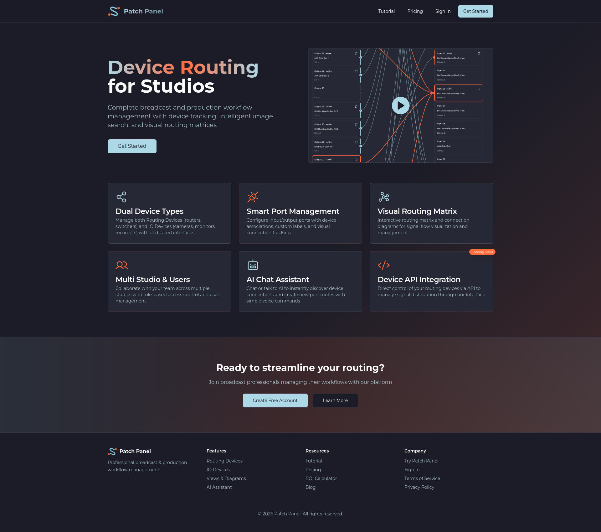 Patch Panel - IO Routing Manager
