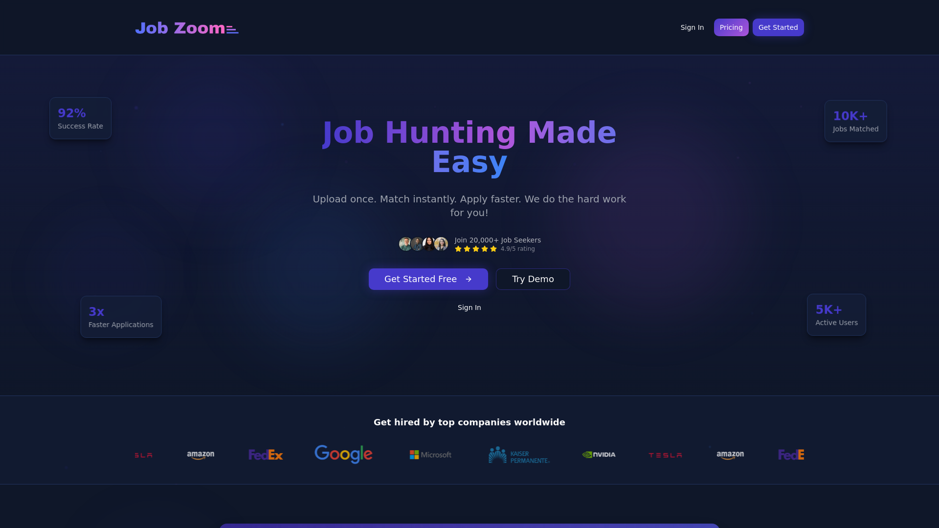 Job zoom.ai - AI-Powered Job Application Assistant