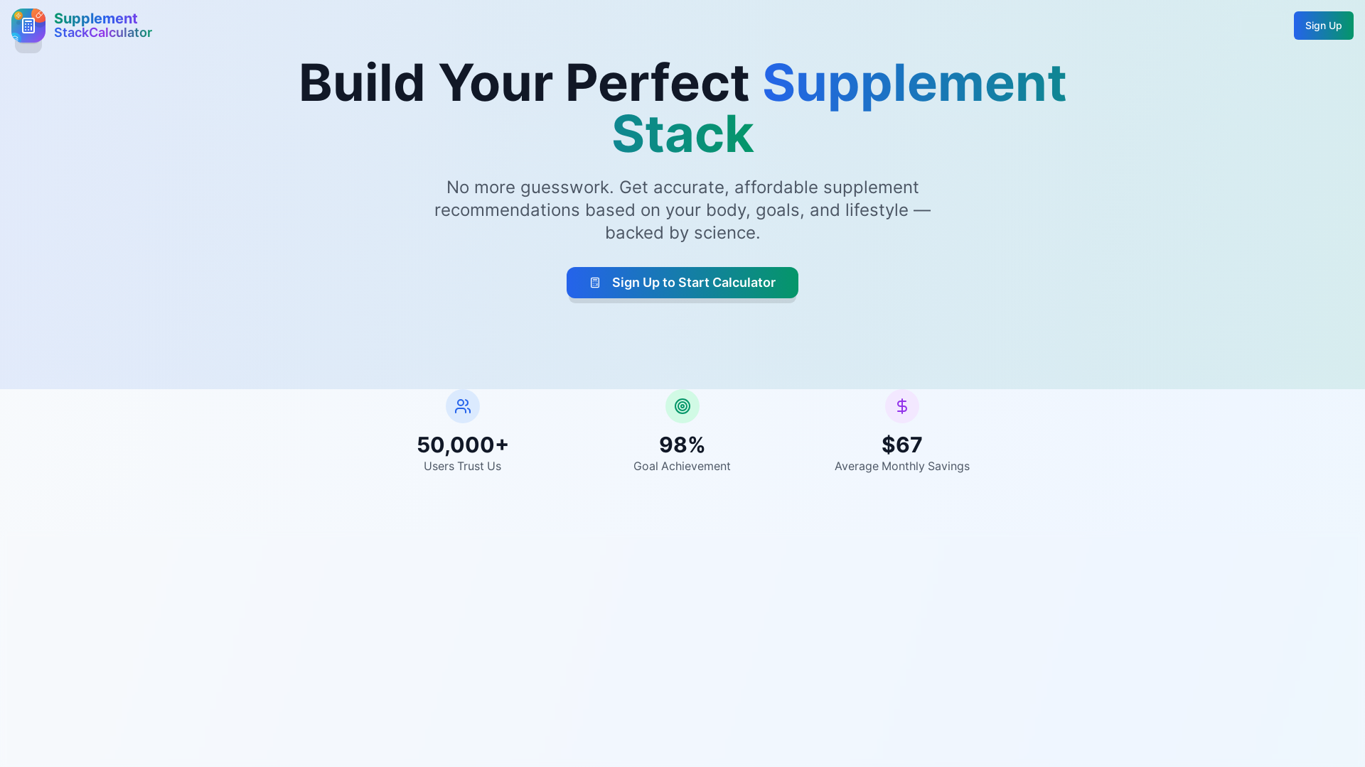 Stack Smart You - AI-Powered Personalized Supplement Calculator & Stack ...