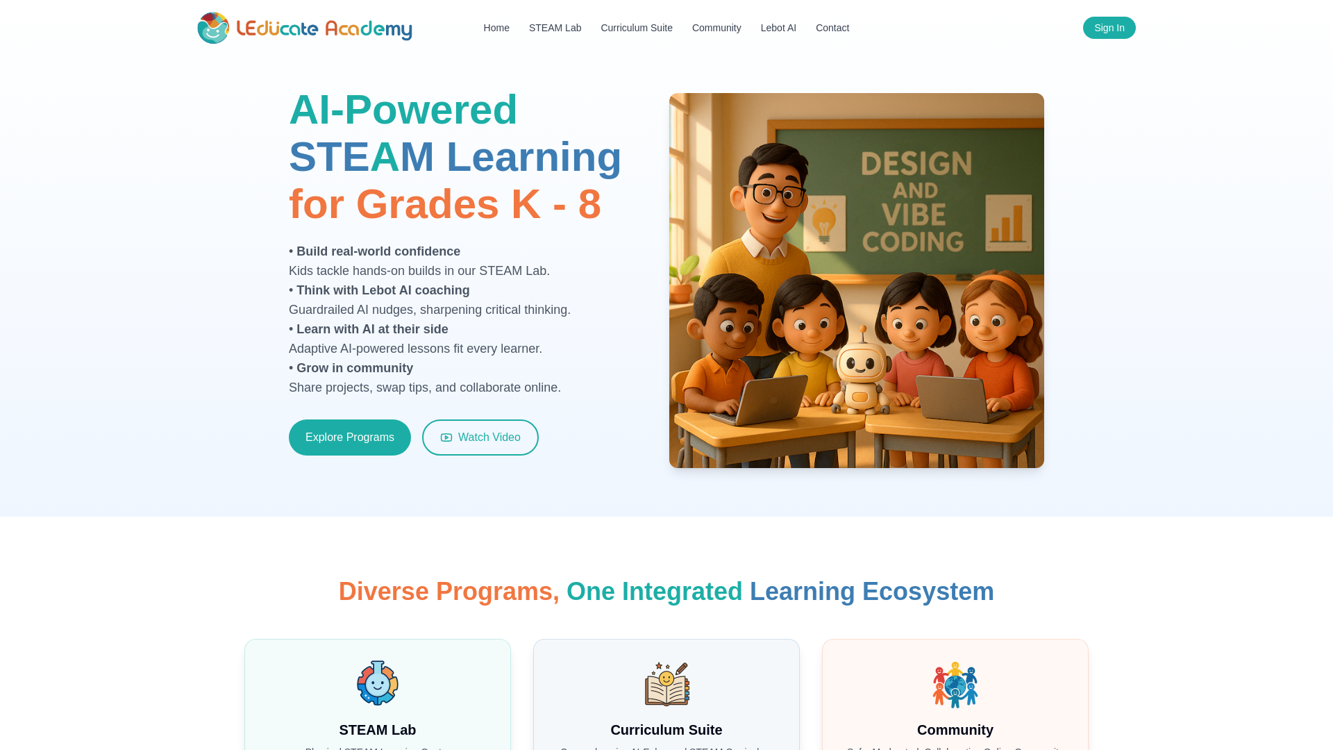 Leducate Academy | AI-Enhanced Education for K-12