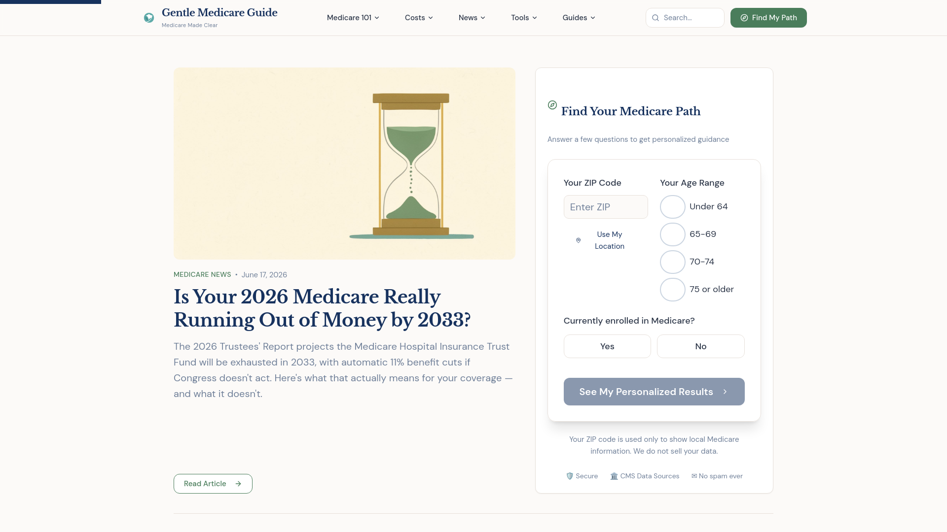 Gentle Medicare Guide | Medicare News, Costs, IRMAA & Coverage Help