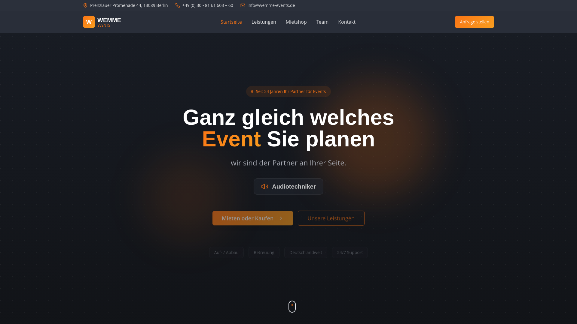 Wemme Events – Veranstaltungstechnik & Equipment Verleih Berlin