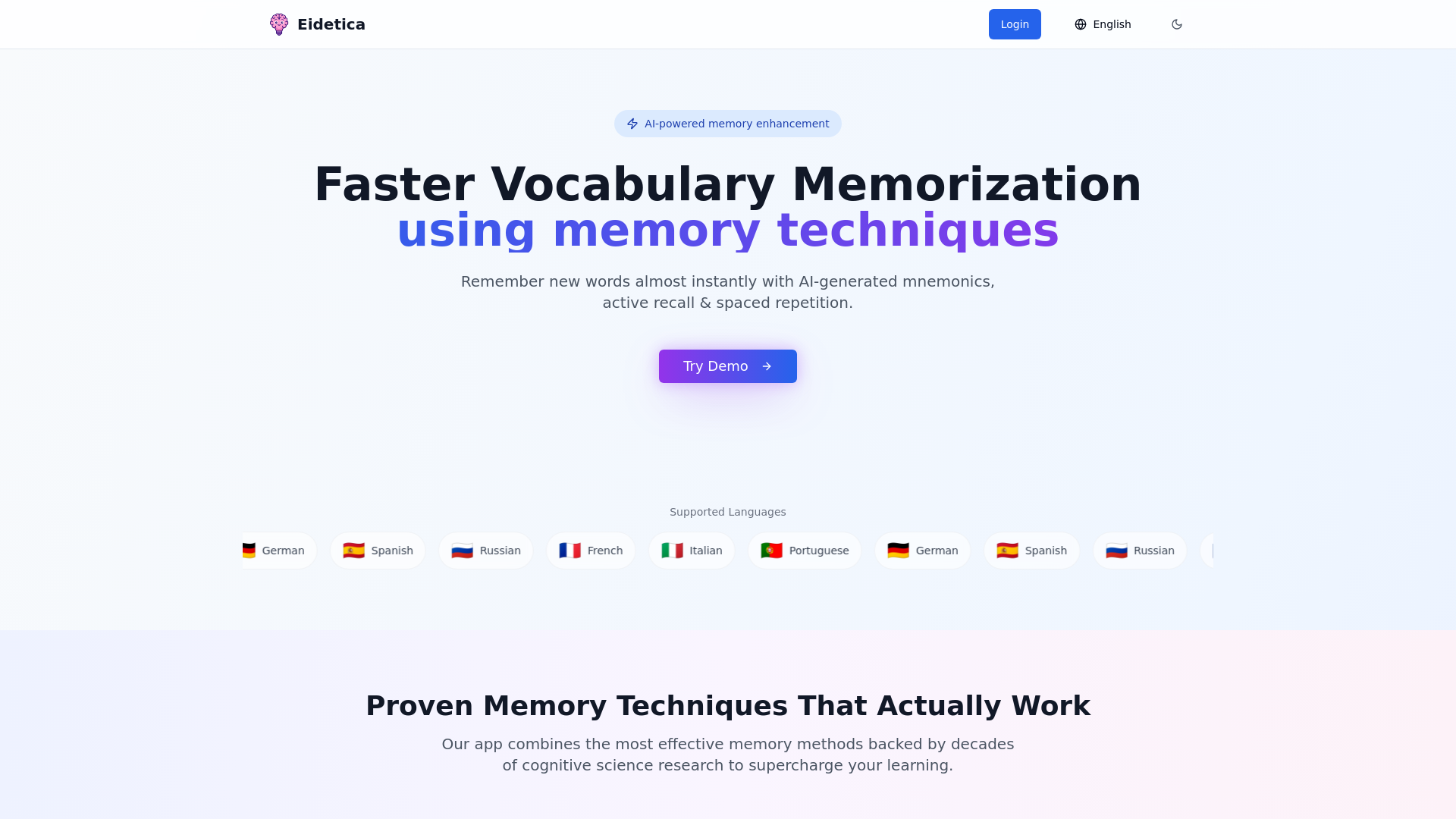 Eidetica - AI-Powered Vocabulary Learning