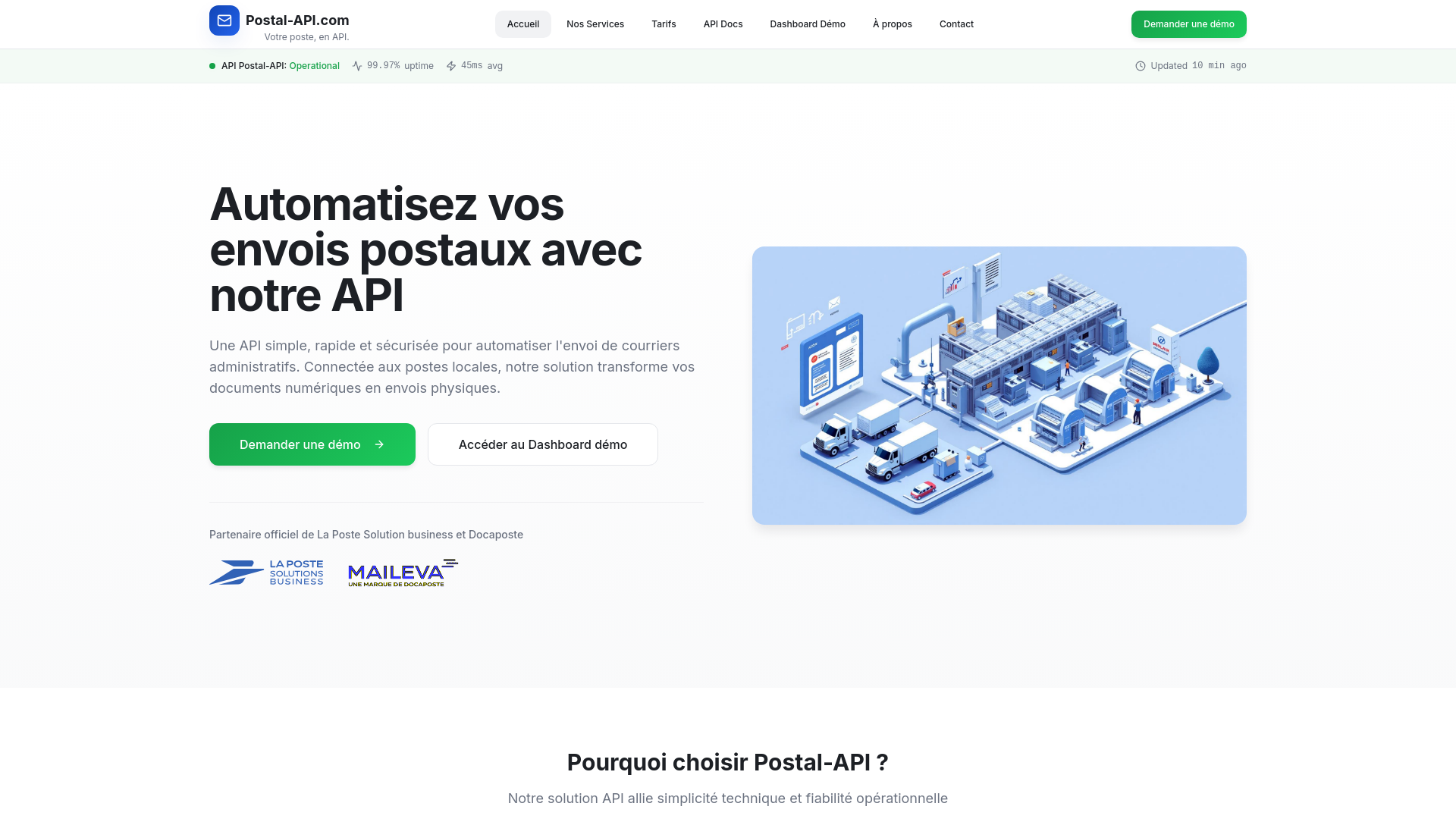 Postal-API.com - API d'envoi de courriers automatisés