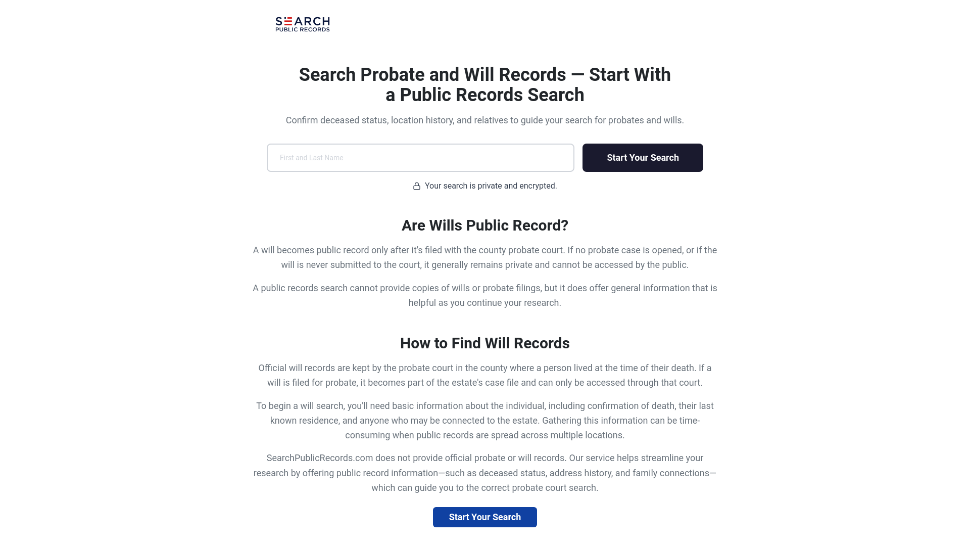 Search Probate and Will Records — Start With a Public Records Search