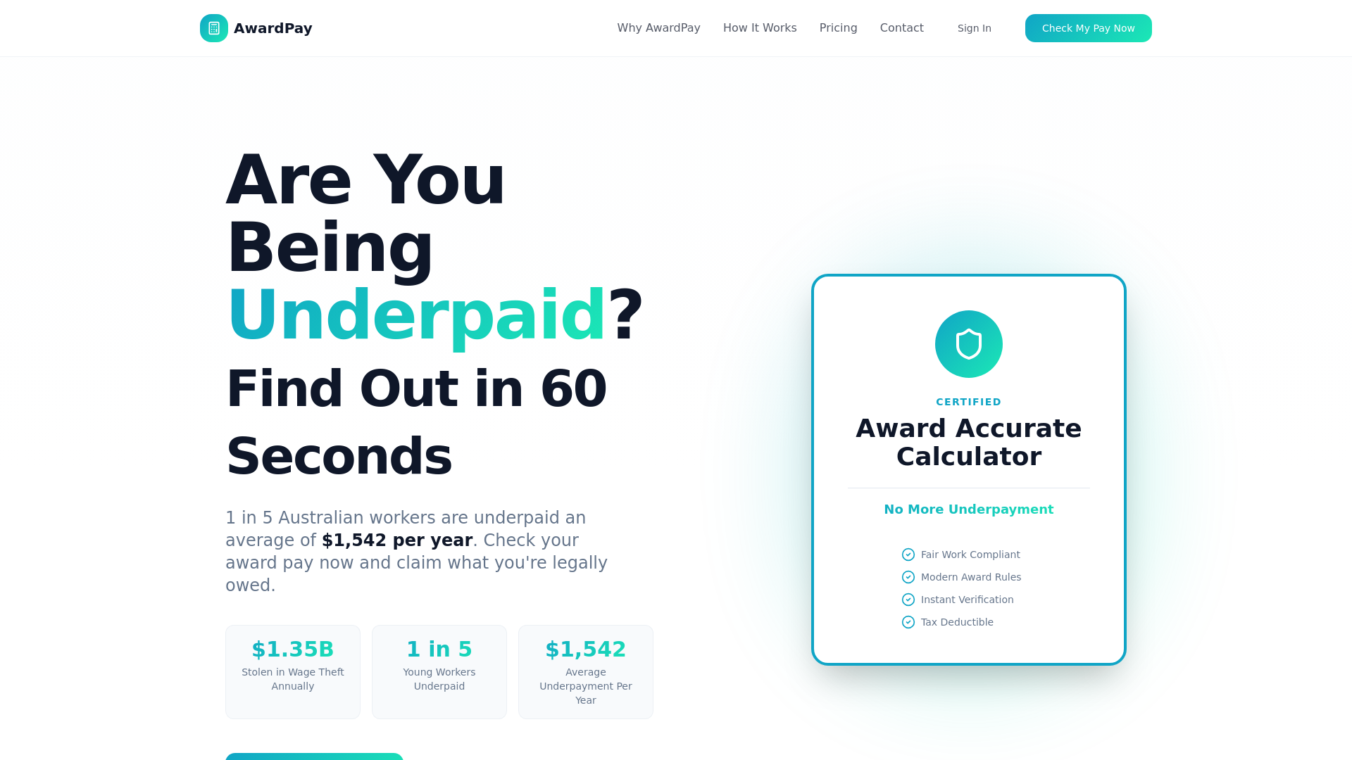 Are You Being Underpaid? Award Pay Calculator Australia | AwardPay
