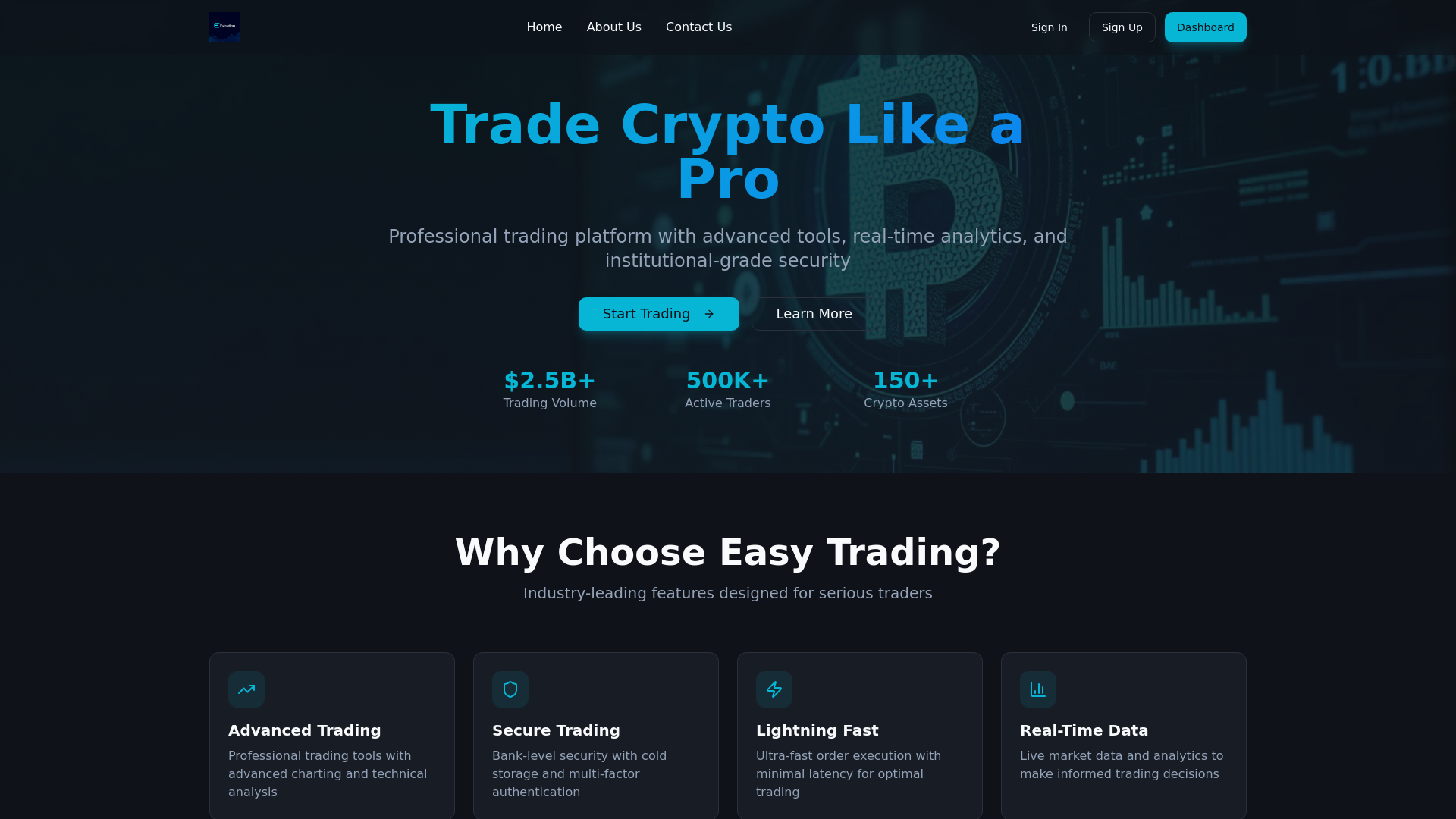Easy Trading - Professional Crypto Trading Platform