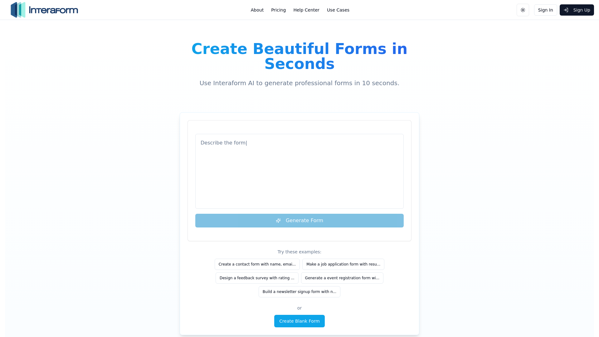Interaform - AI Form Builder