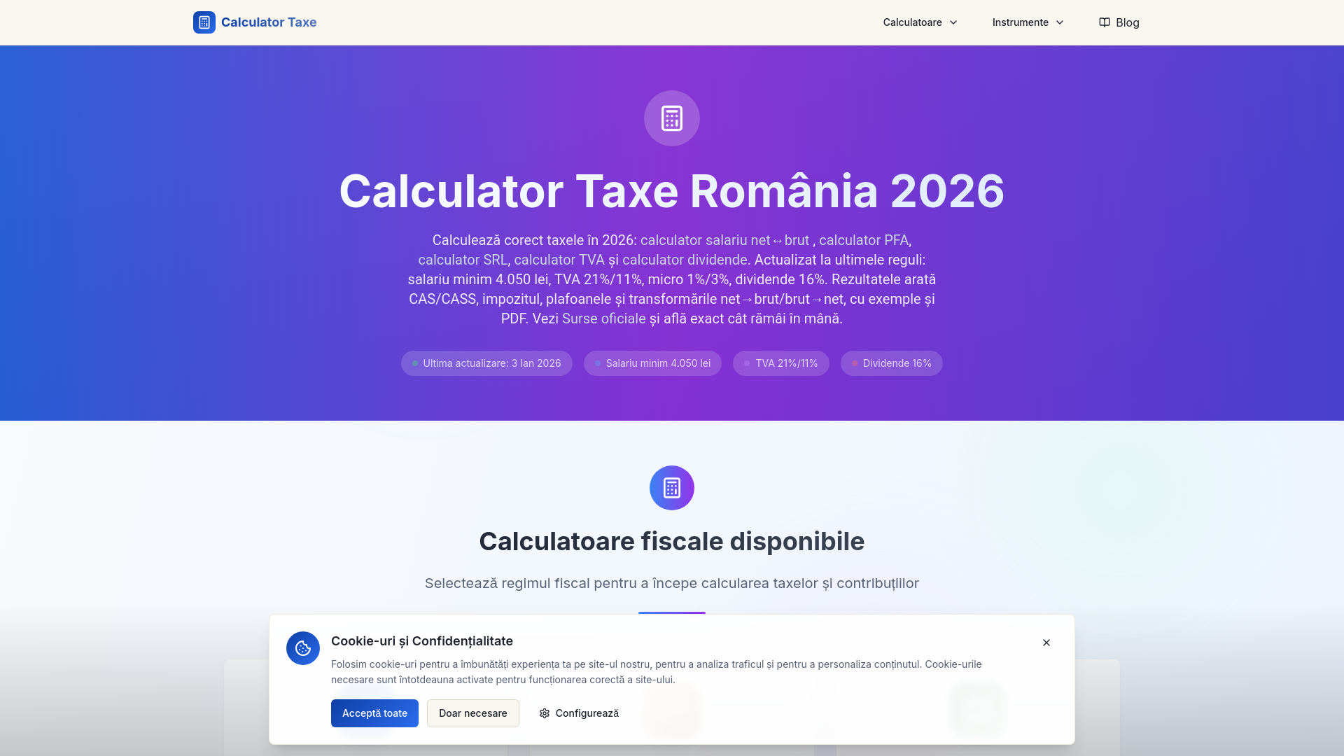 Calculator Impozit Auto 2026 – Autoturisme, Utilitare