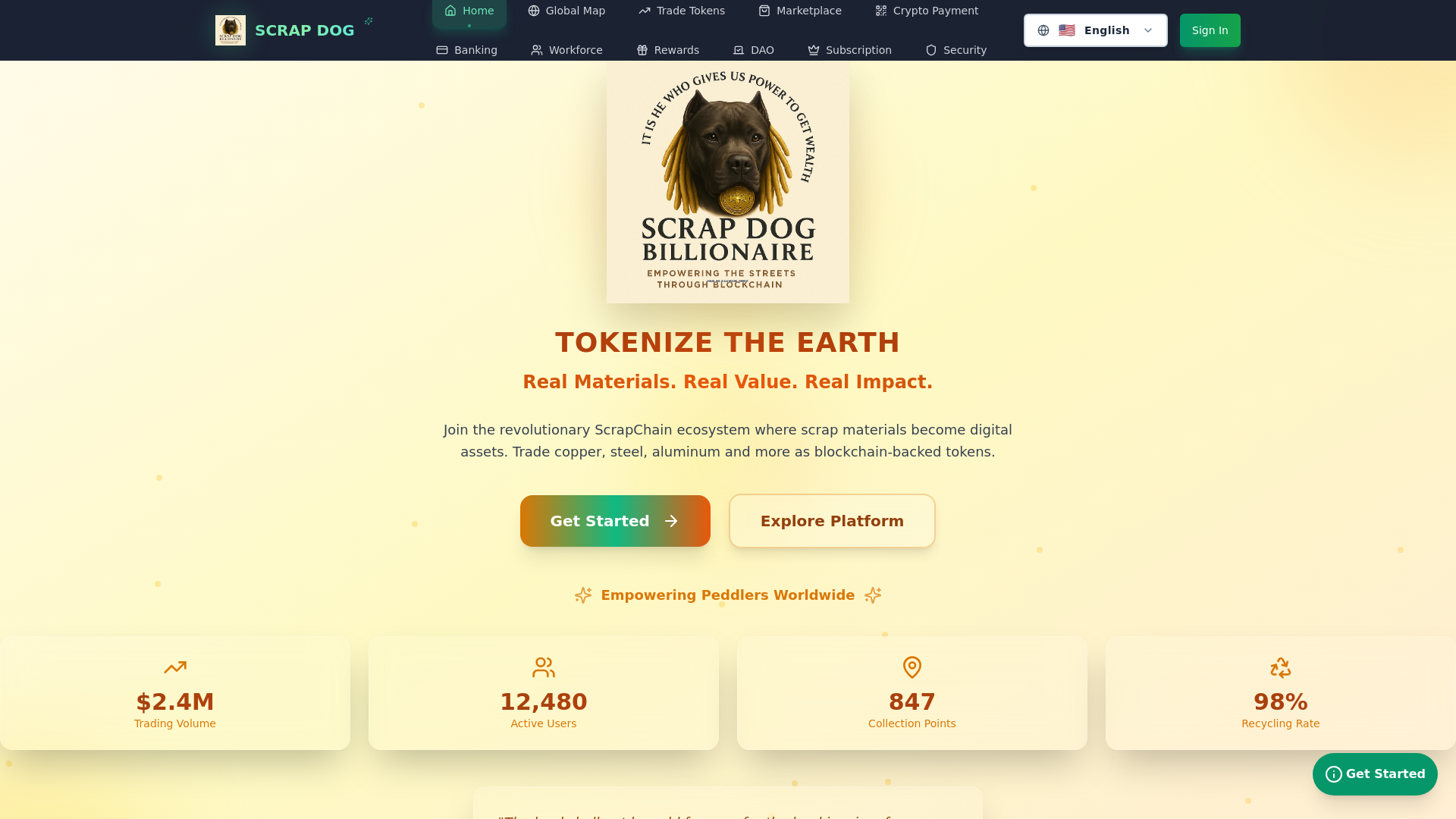 SCRAP DOG BILLIONAIRE - Tokenize the Earth | Accessible Blockchain ...