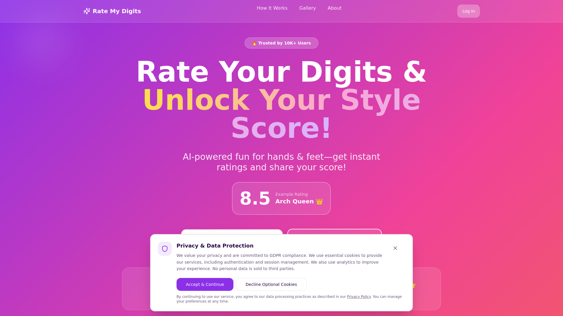 Rate My Digits - AI Hand & Feet Rating App