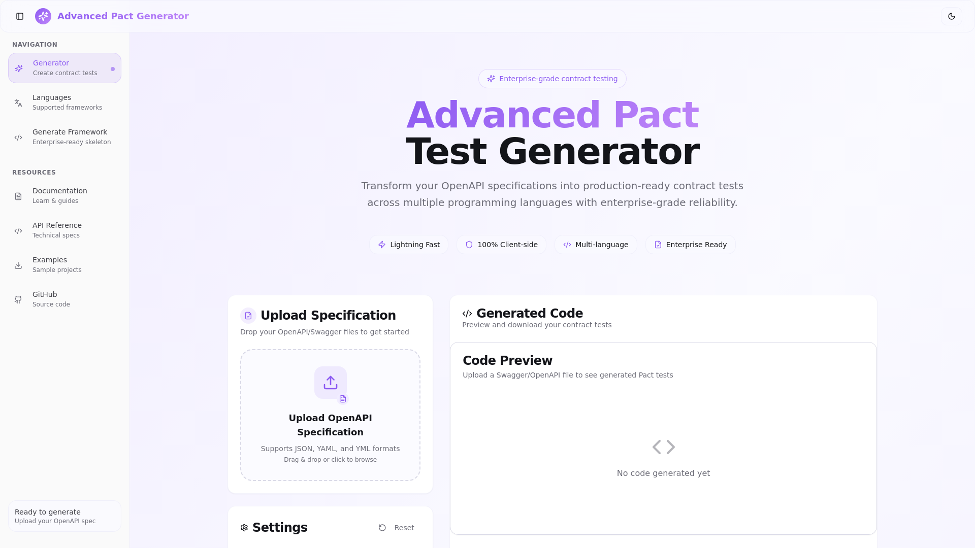 Advanced Pact Test Generator