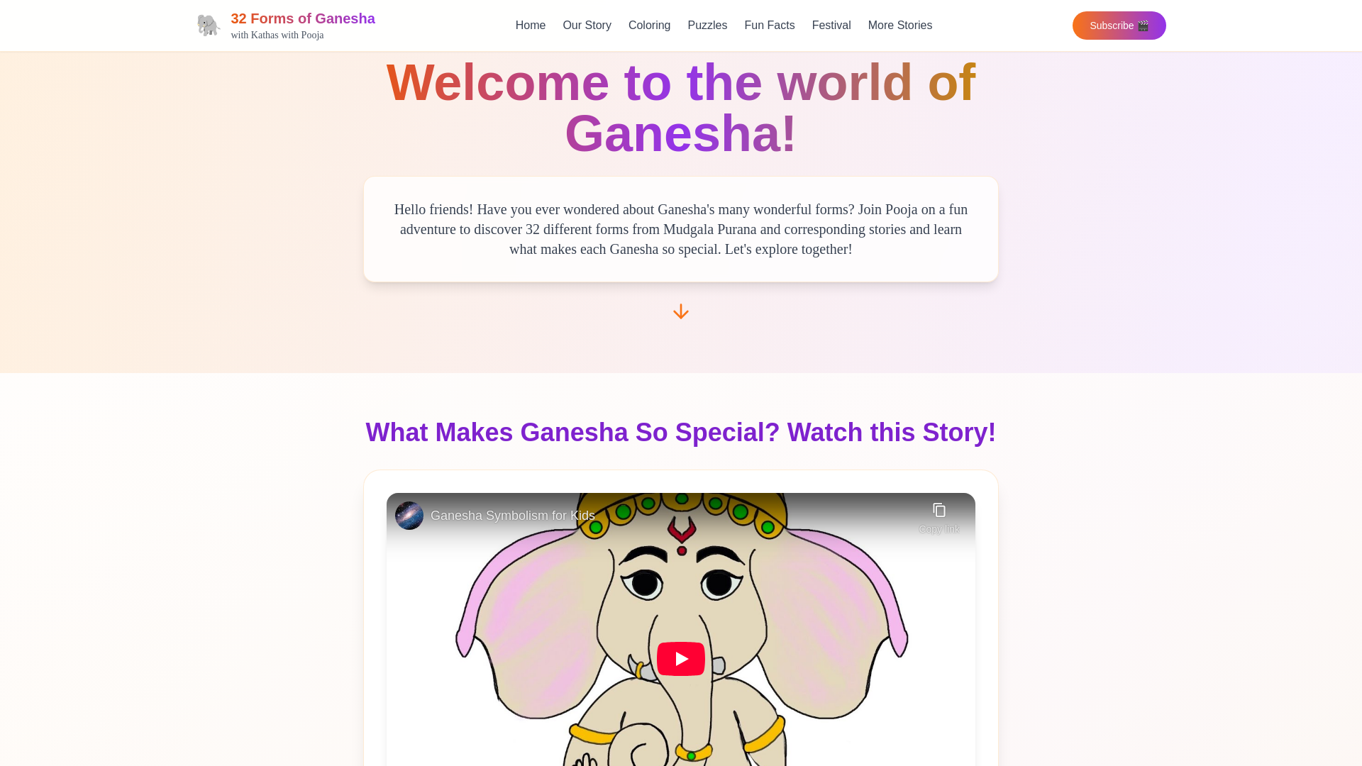 32 Forms of Ganesha: An Interactive Adventure for Kids